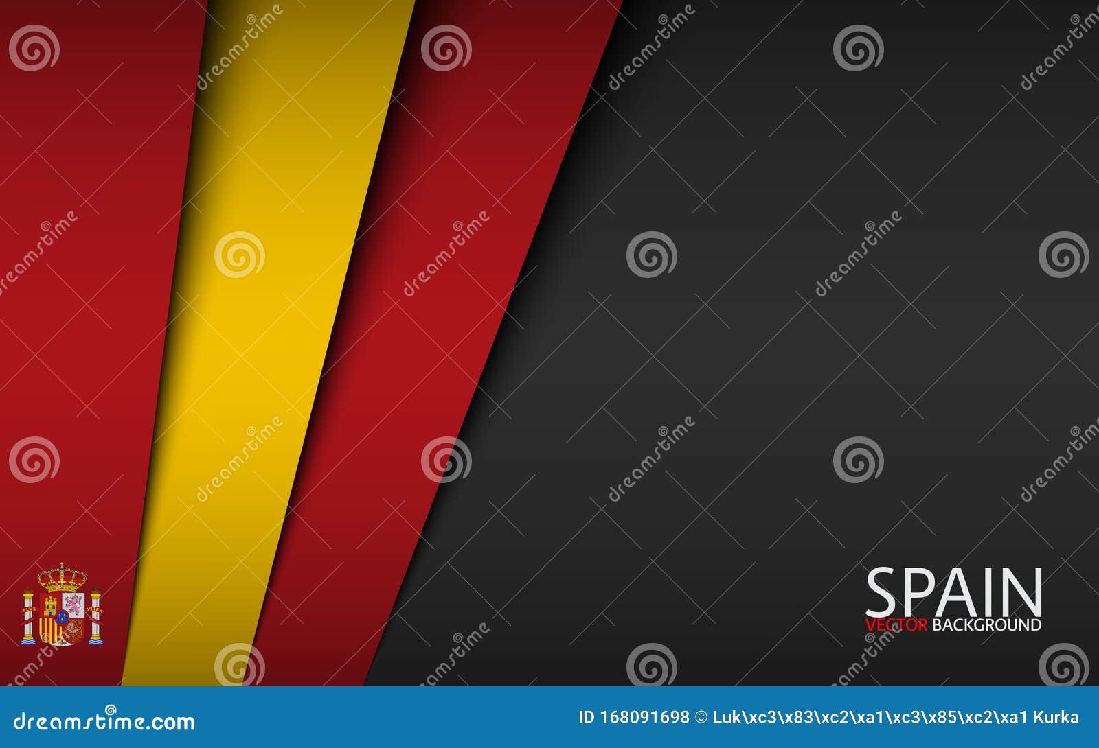 Modern Vector Background with Spanish Colors and Grey Free Space for ...