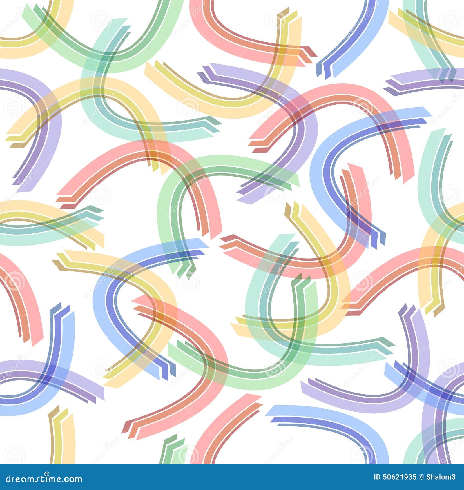 Modern Vector Background Tile with Pastel Overlapping Bows on White ...