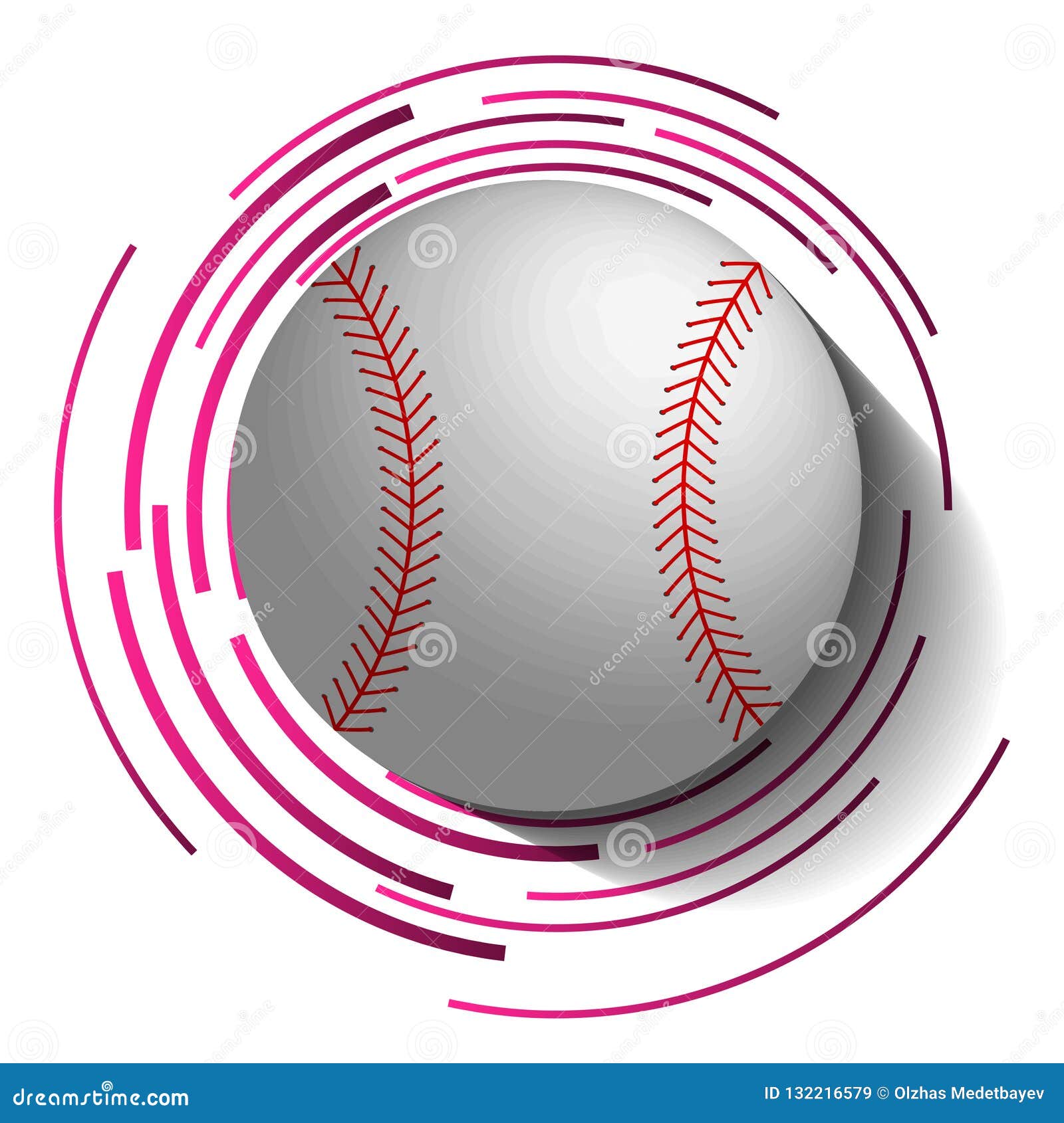 Abstract Baseball Image with Ball in 3d Effect. Stock Vector ...