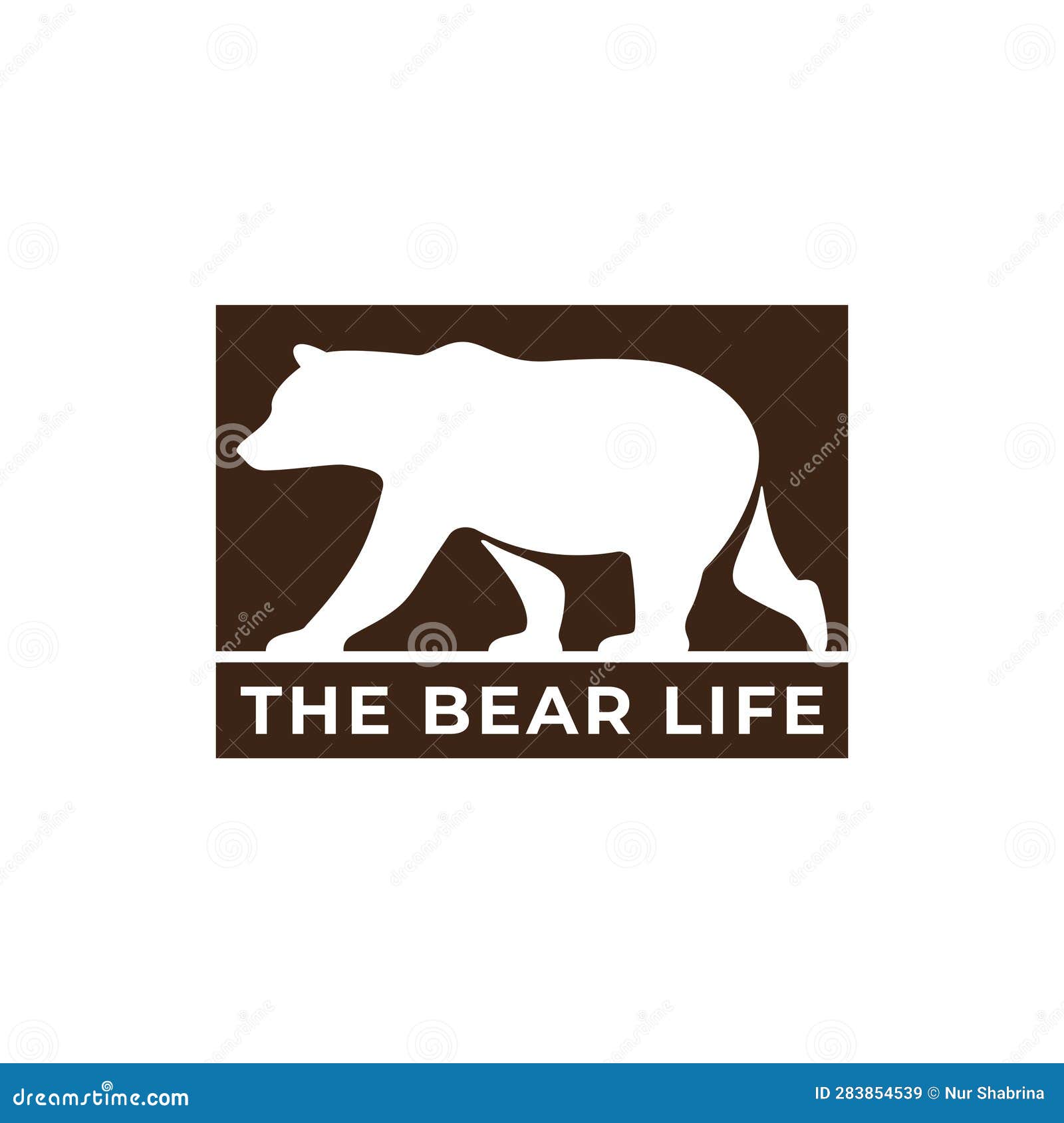Modern Vector Bear Walking Logo Design Template Inspiration Vector ...