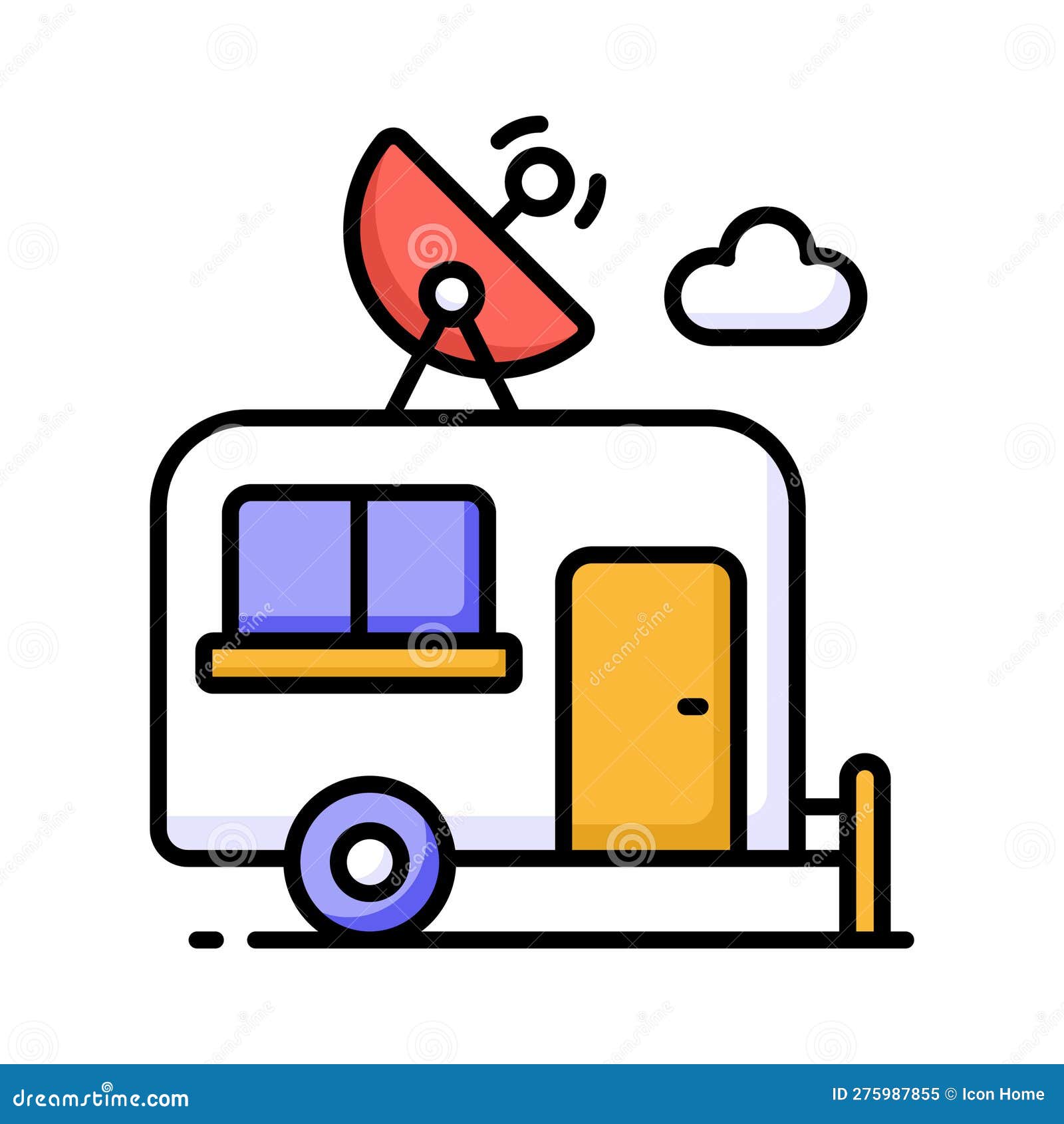 Modern Vector of Campervan, an Editable Icon of Caravan in Trendy Style ...