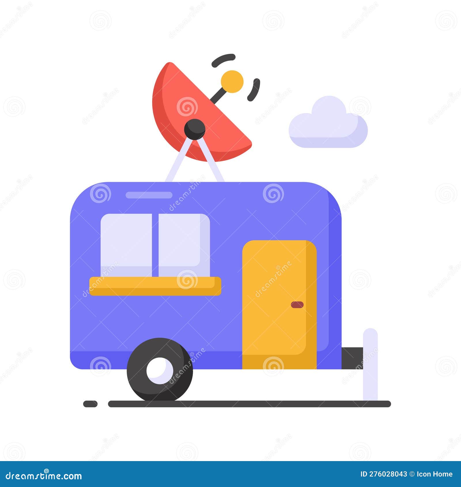Modern Vector of Campervan, an Editable Icon of Caravan in Trendy Style ...