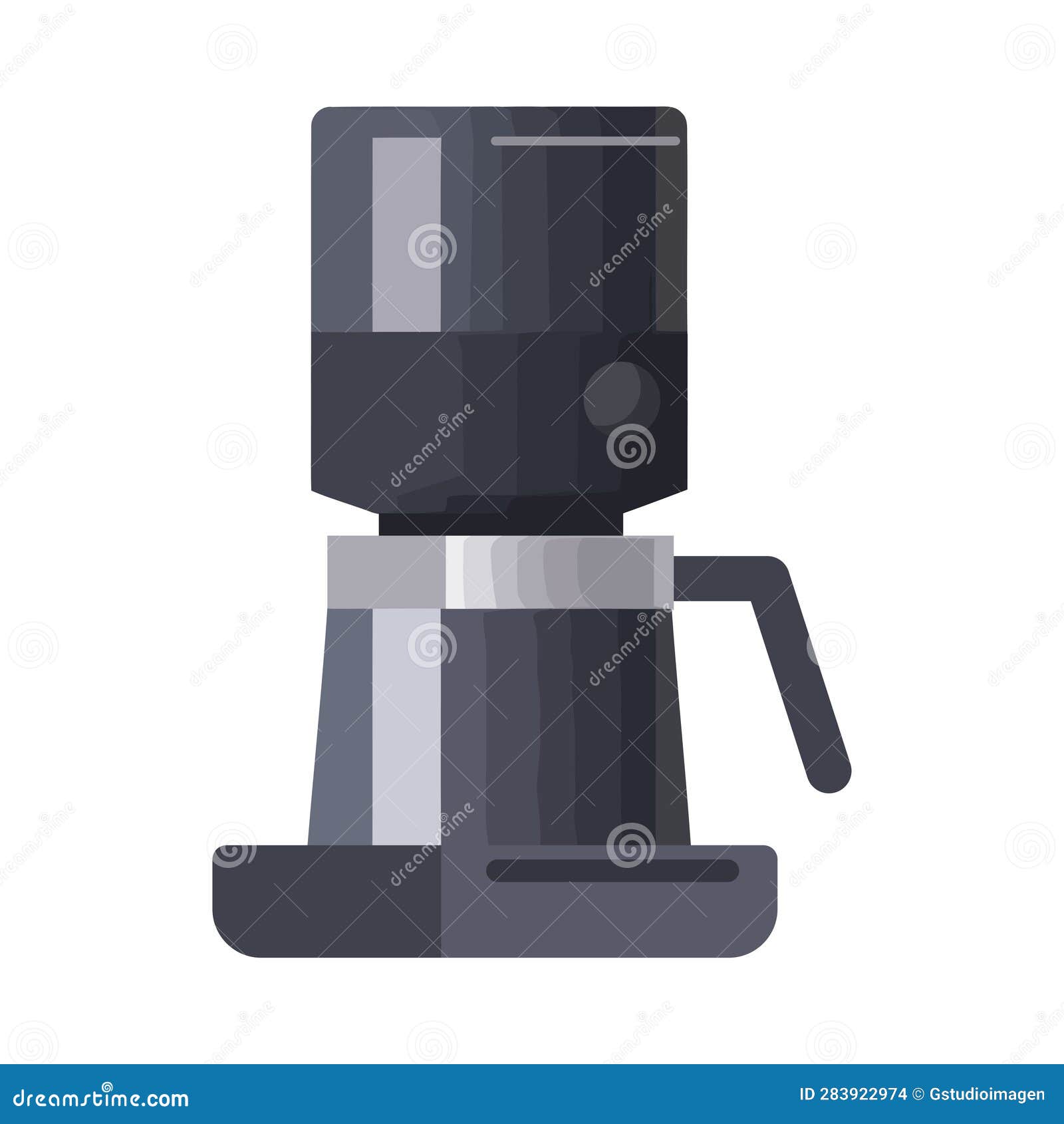 Modern vector coffee maker stock vector. Illustration of food - 283922974