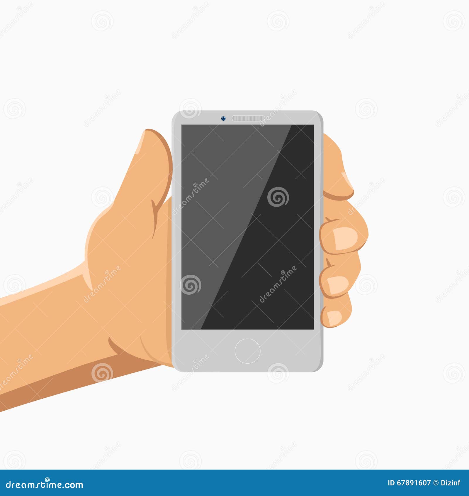 Modern Vector Colour Illustration Smartphone in Hand. Concept of ...