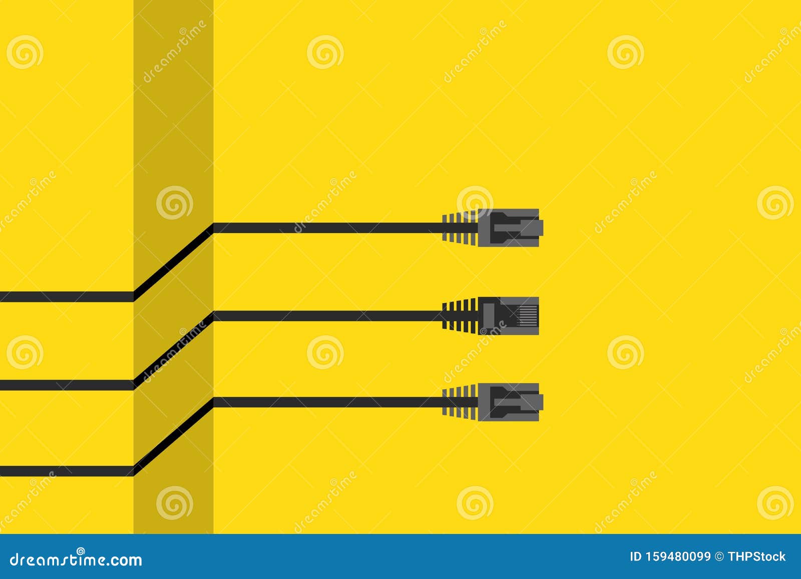 Modern Ethernet Cables Concept Stock Vector - Illustration of adapter ...