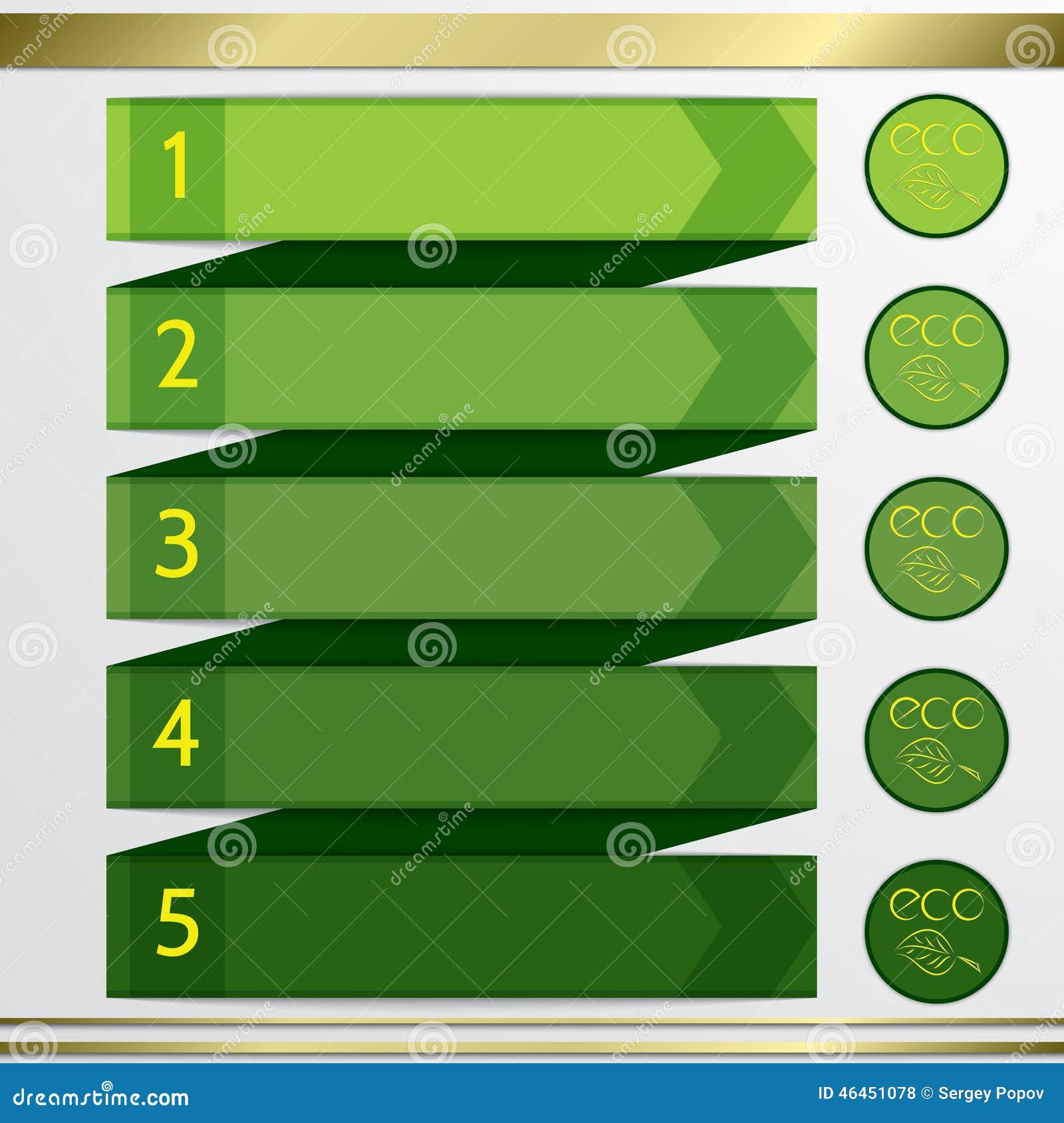 Modern Vector Eco Green List Infographics Elements Stock Vector ...