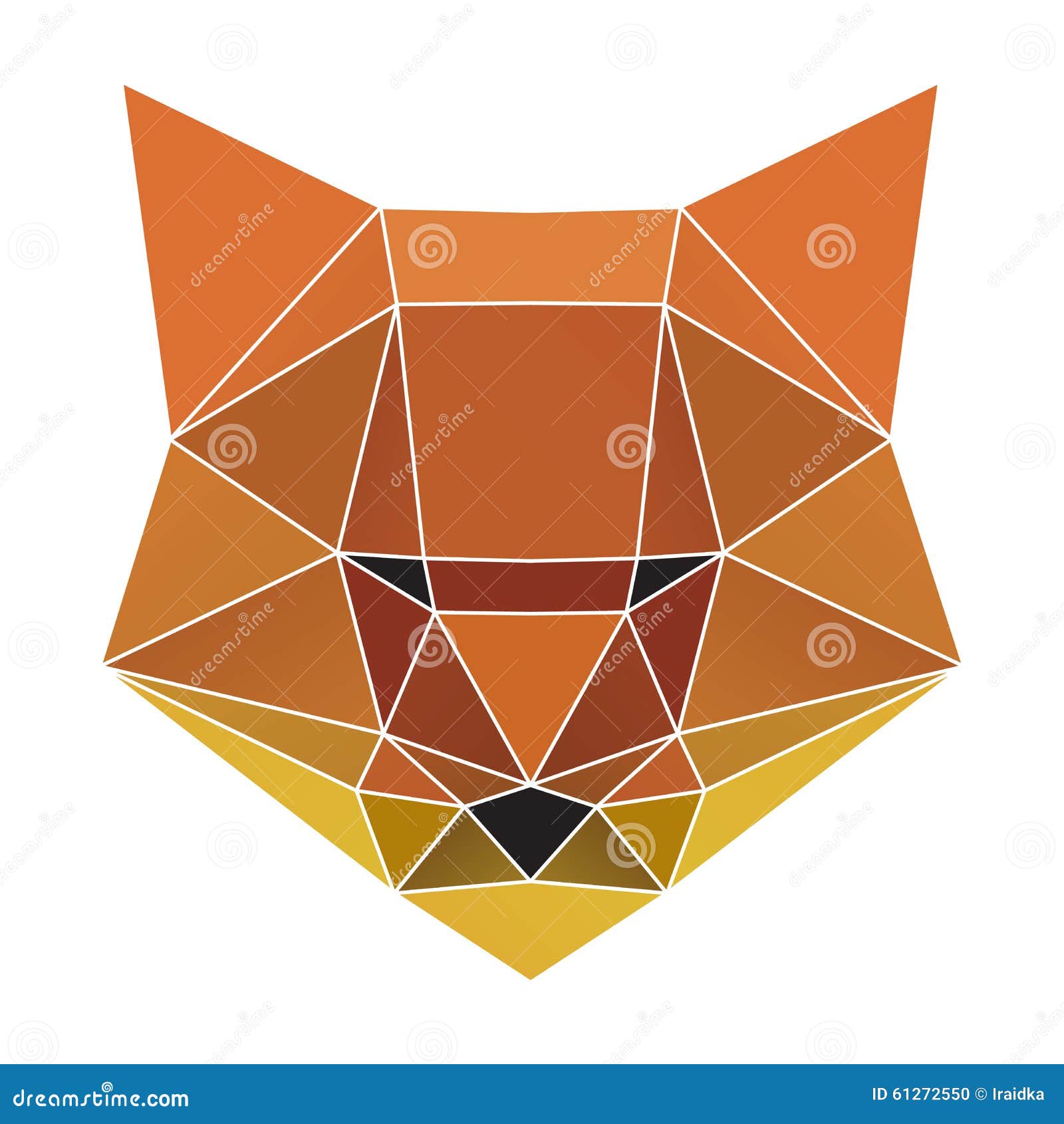 Modern vector fox portrait stock vector. Illustration of portrait ...