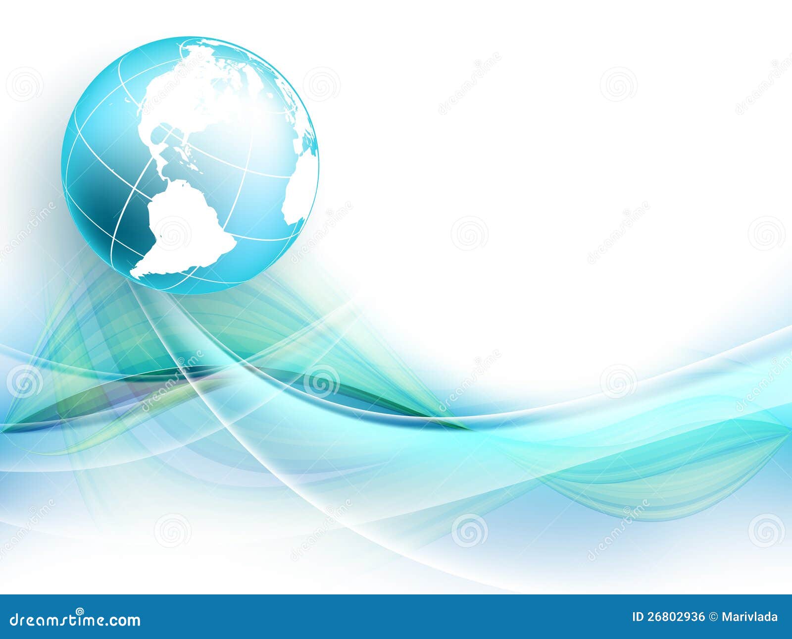 Modern Vector Frame with Globe. Eps10 Stock Vector - Illustration of ...