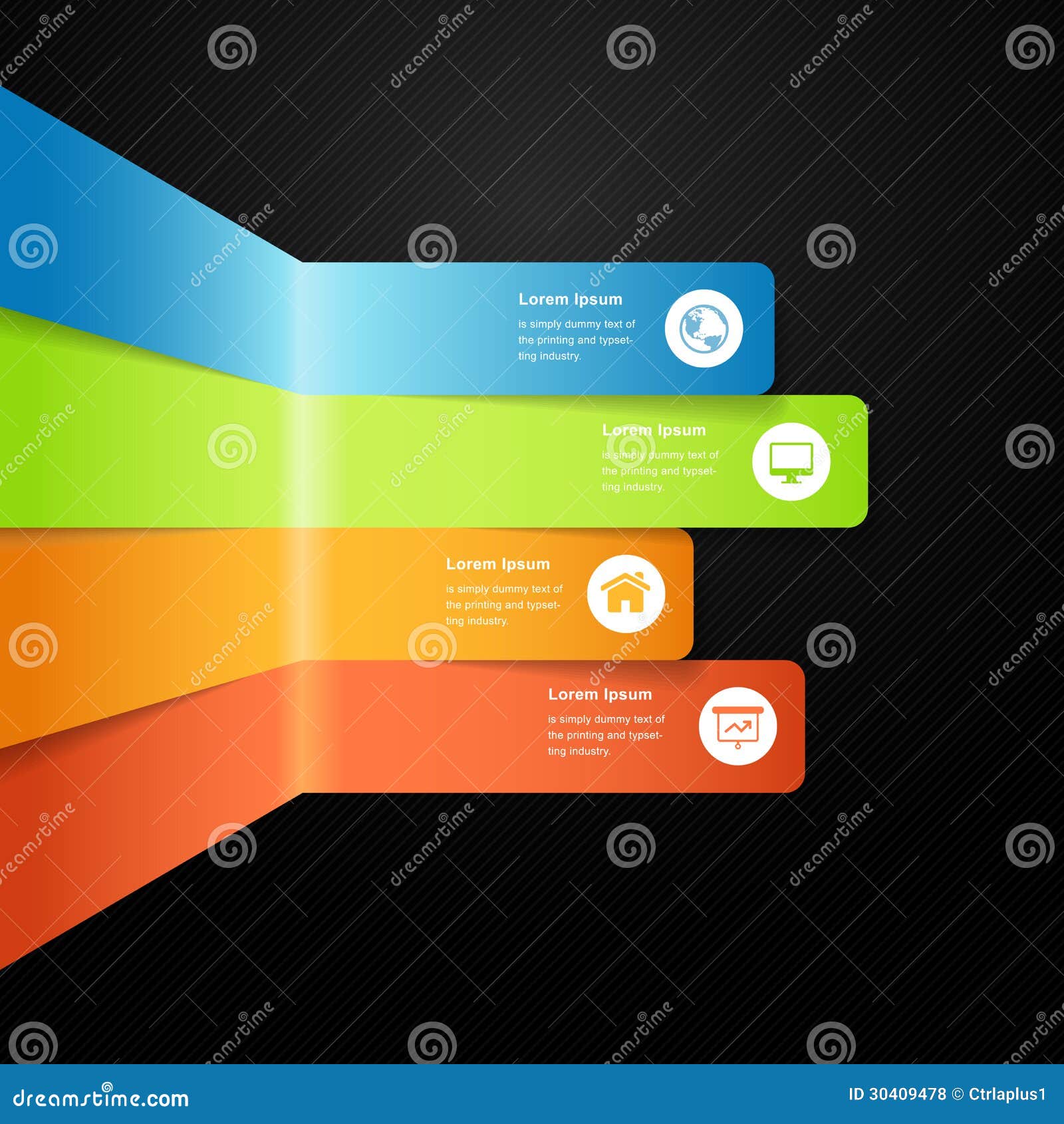 Modern Vector Full Color Info Graphic Bar Stock Vector - Illustration ...