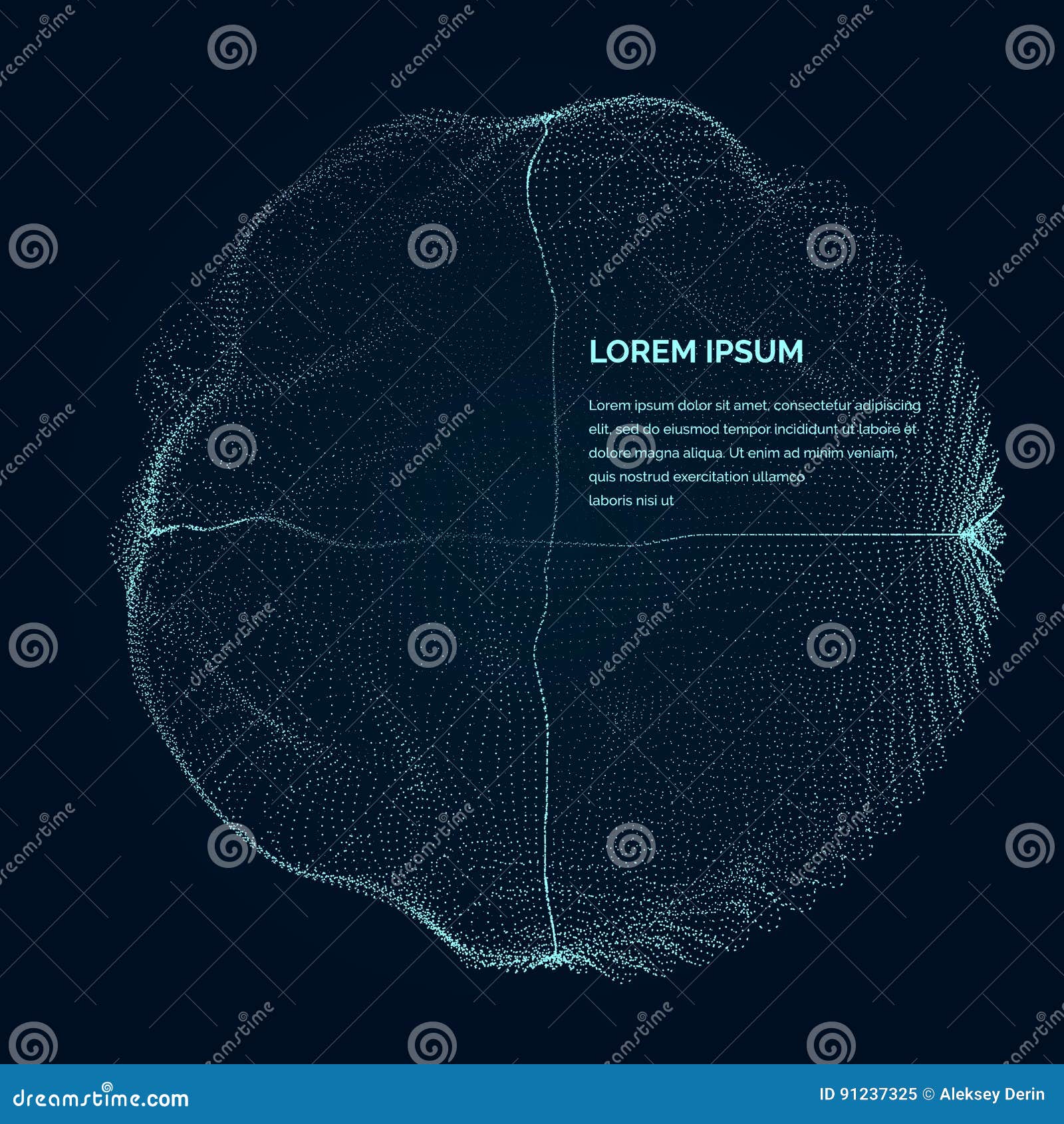 Modern Vector Illustration with a Deformed Circle Shape of the ...