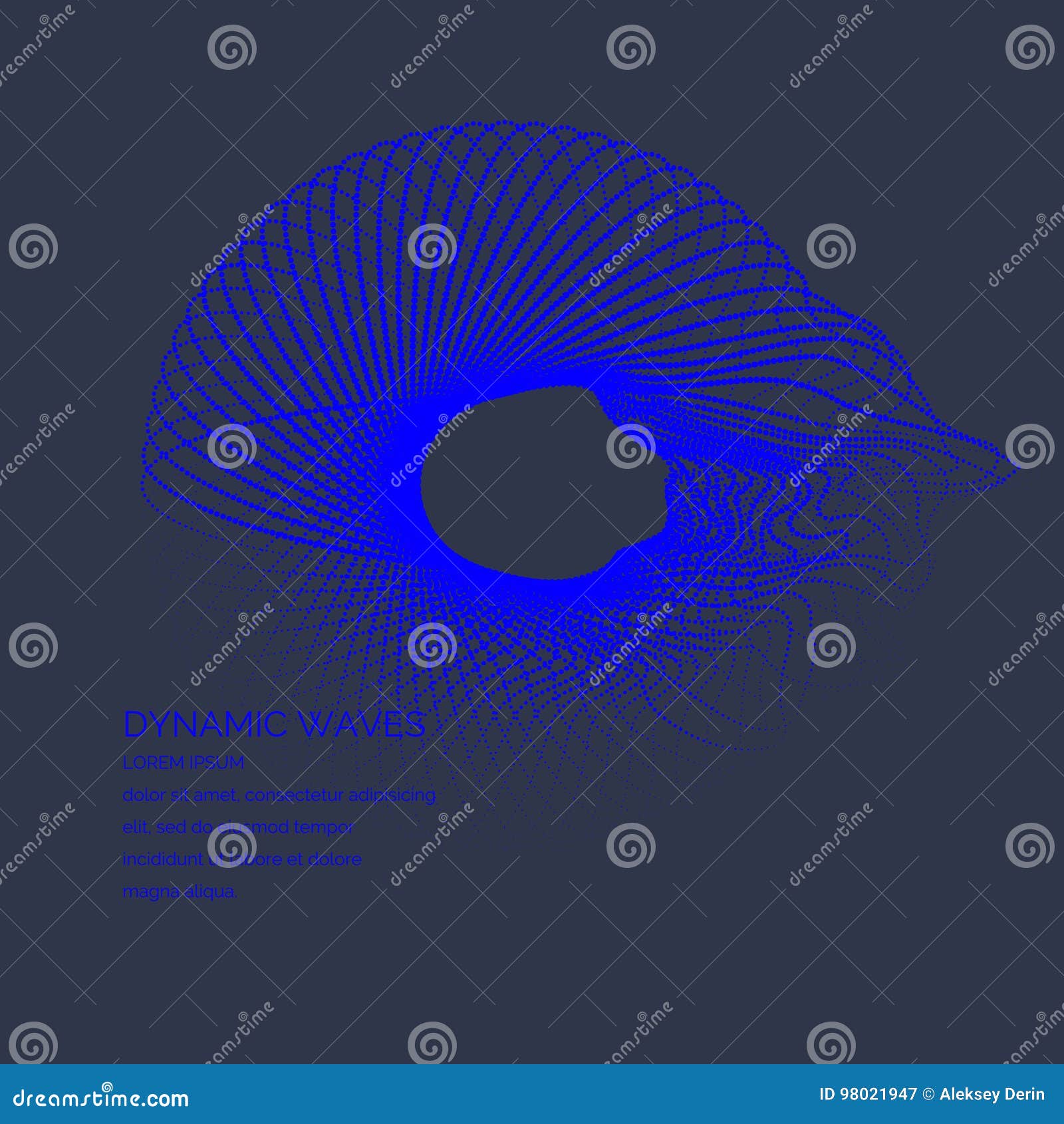 Modern Vector Illustration with a Deformed Circle Shape of the ...