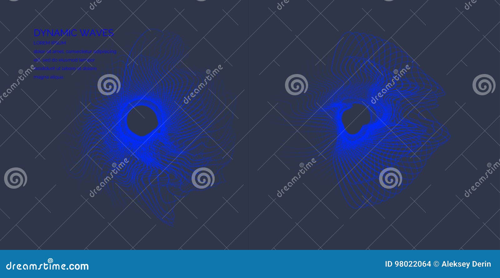 Modern Vector Illustration with a Deformed Circle Shape of the ...