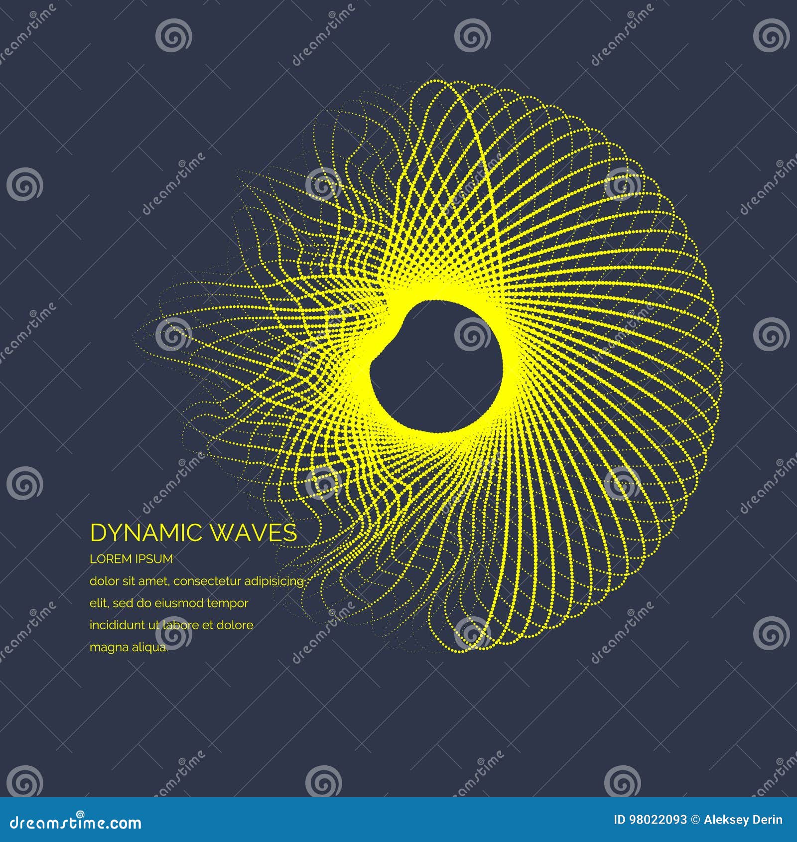 Modern Vector Illustration with a Deformed Circle Shape of the ...