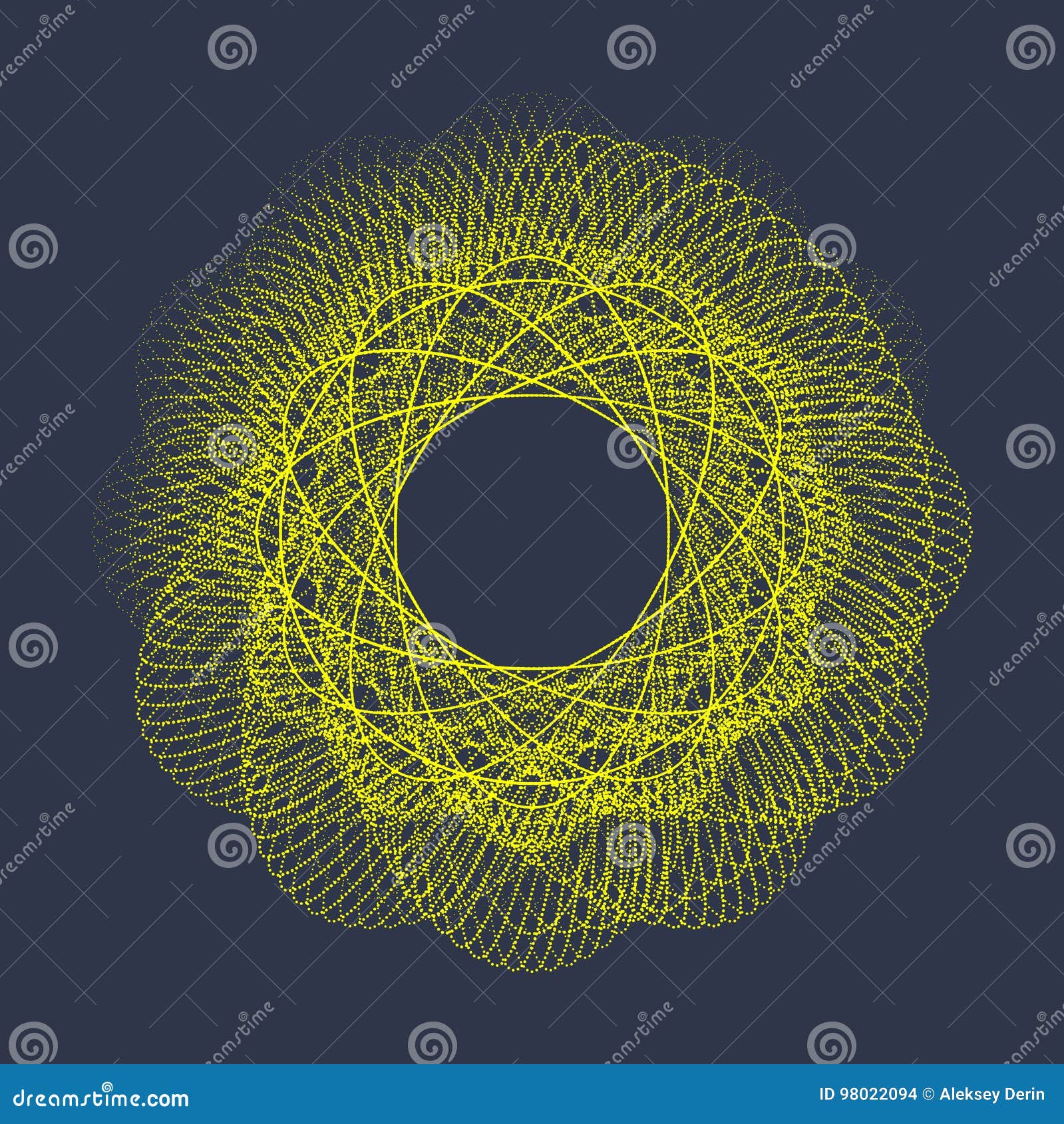 Modern Vector Illustration with a Deformed Circle Shape of the ...