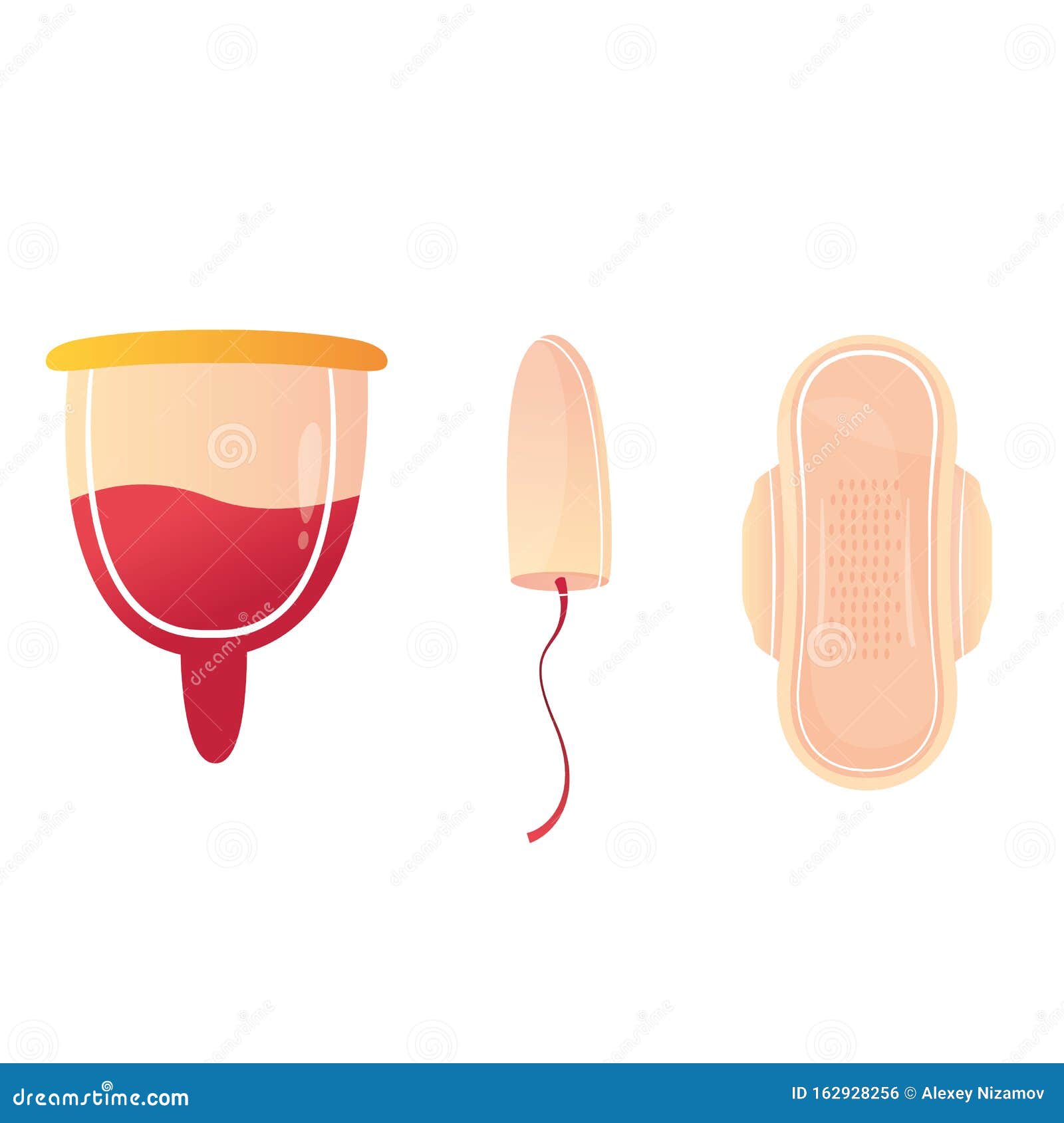 Modern Vector Illustration Of Feminine Hygiene Products Menstrual Cup
