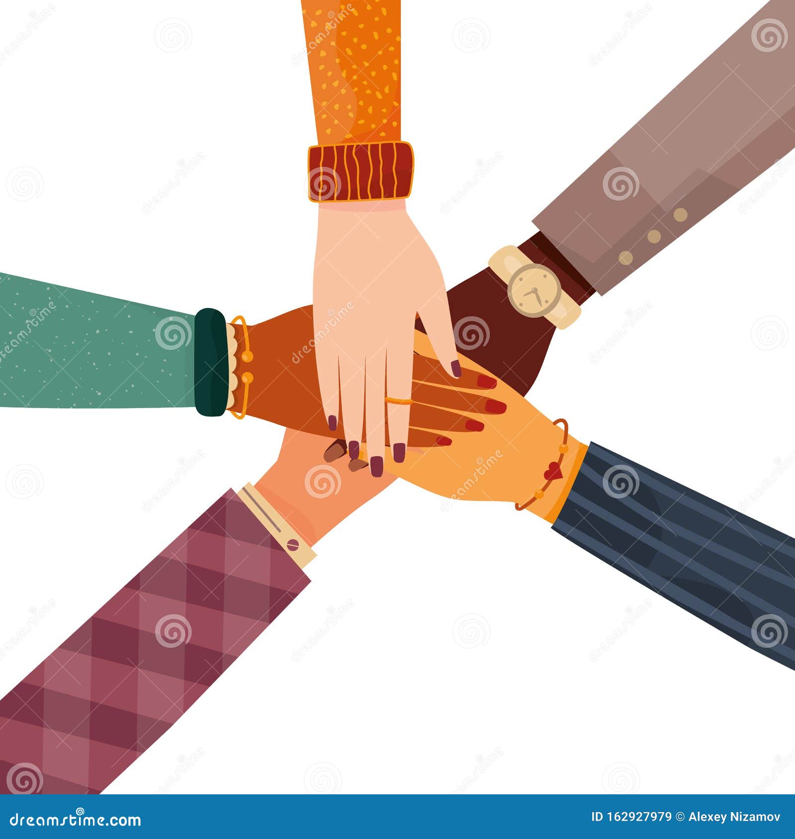 Modern Vector Illustration of International Team Building. Concept of ...