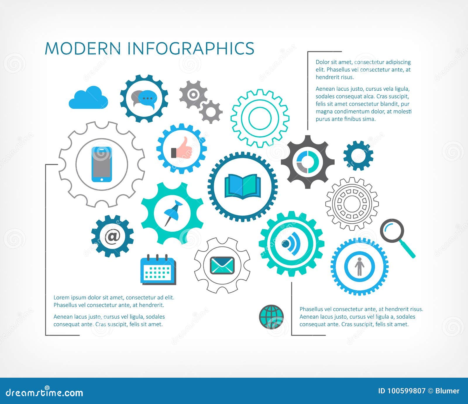 Modern Vector Infographic Design Stock Vector - Illustration of button ...