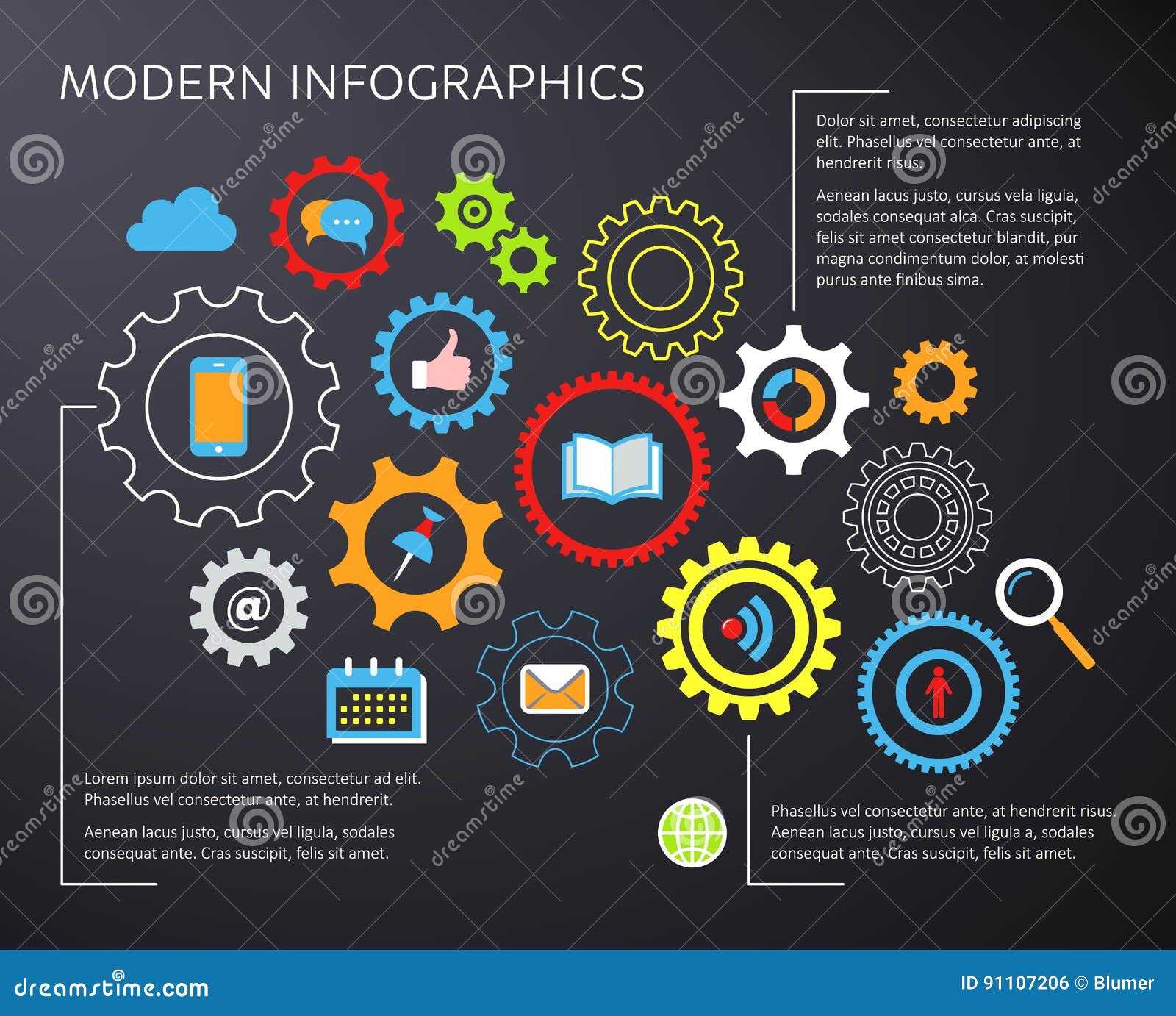 Modern Vector Infographic Design Template Stock Vector - Illustration ...