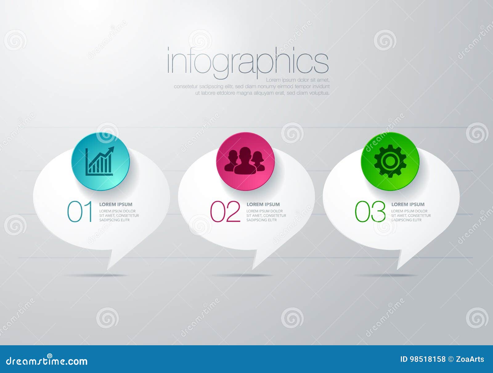 Modern Vector Infographic Diagram with Speech Bubble Stock Vector ...