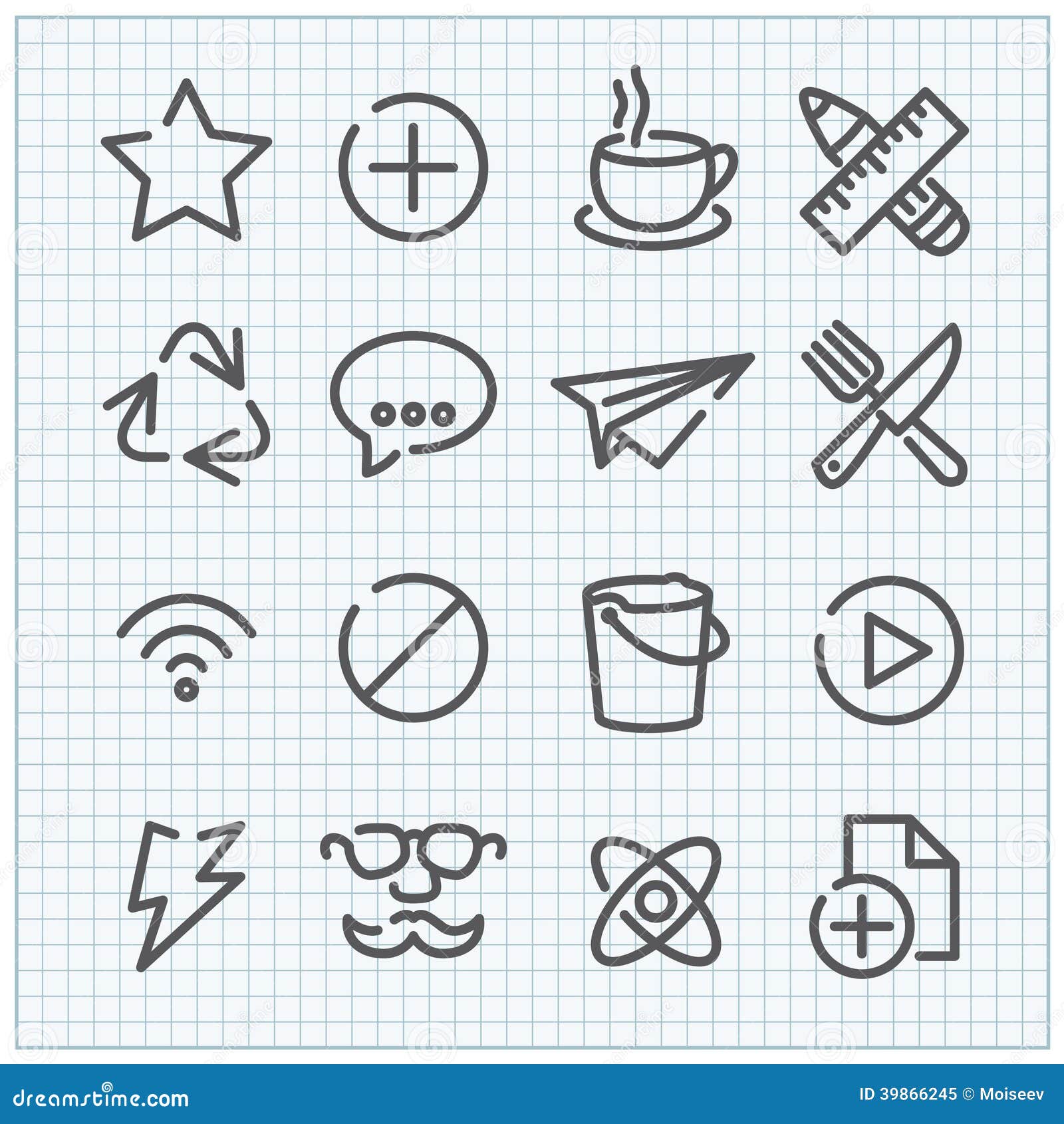 Modern Vector Linear Icons Set Stock Vector - Illustration of icon ...