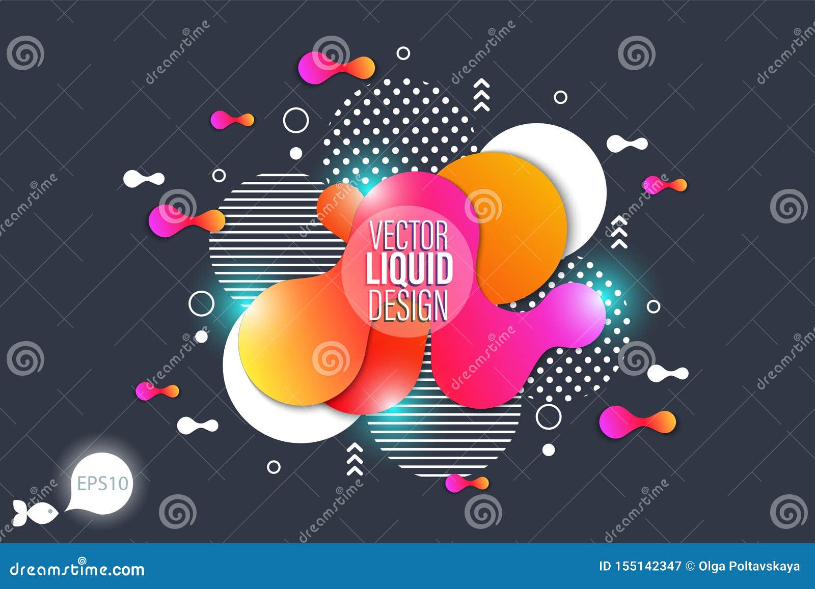 The Modern Vector Liquid Form Design Elements Stock Vector ...