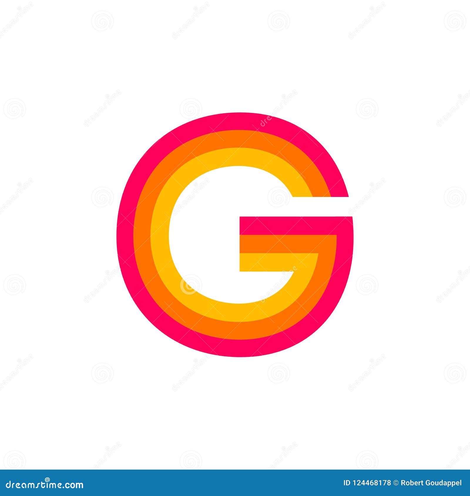 Vector Logo Letter G Red Glowing Stock Vector - Illustration of initial ...