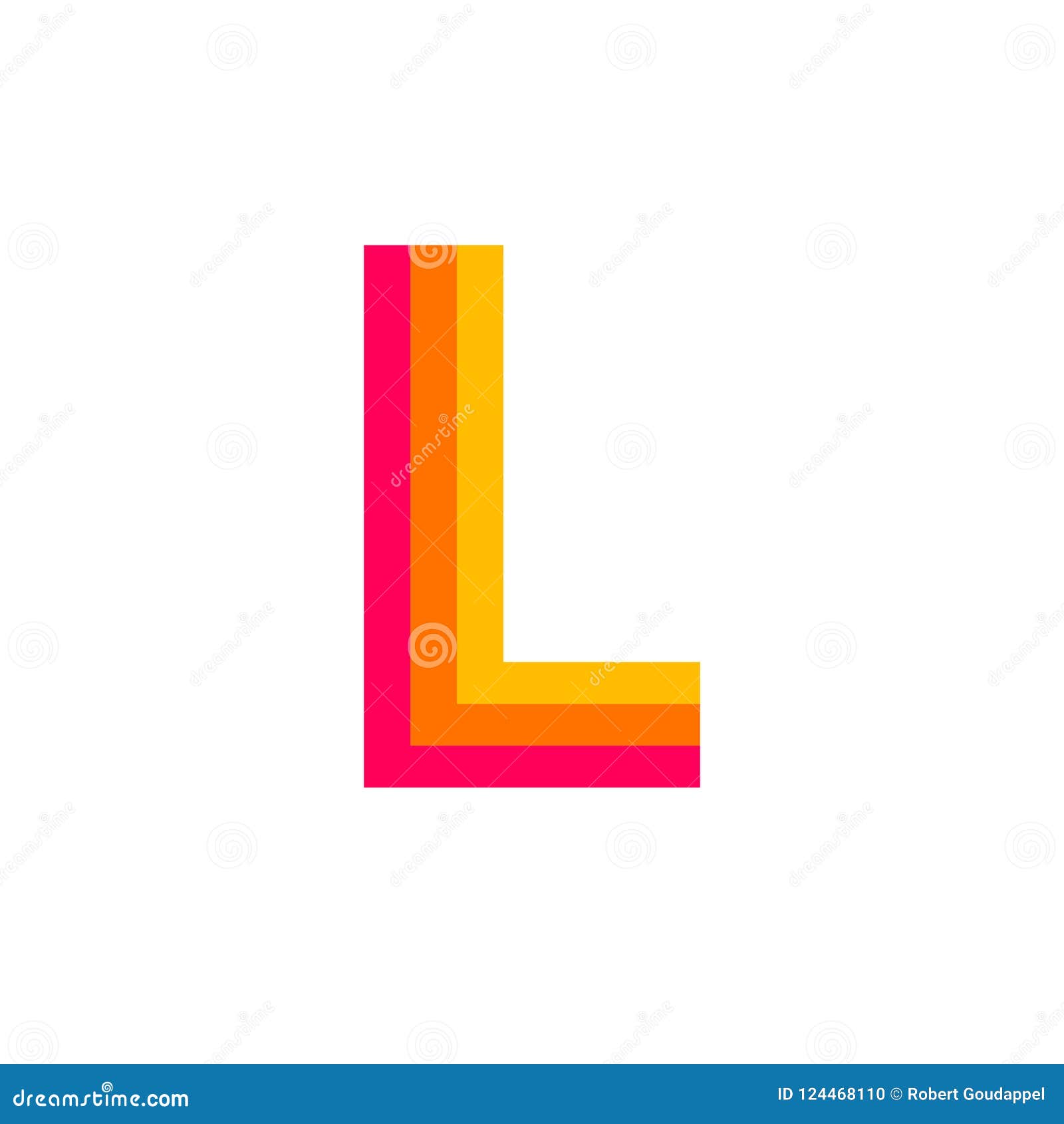 Vector Logo Letter L Red Glowing Stock Vector - Illustration of concept ...