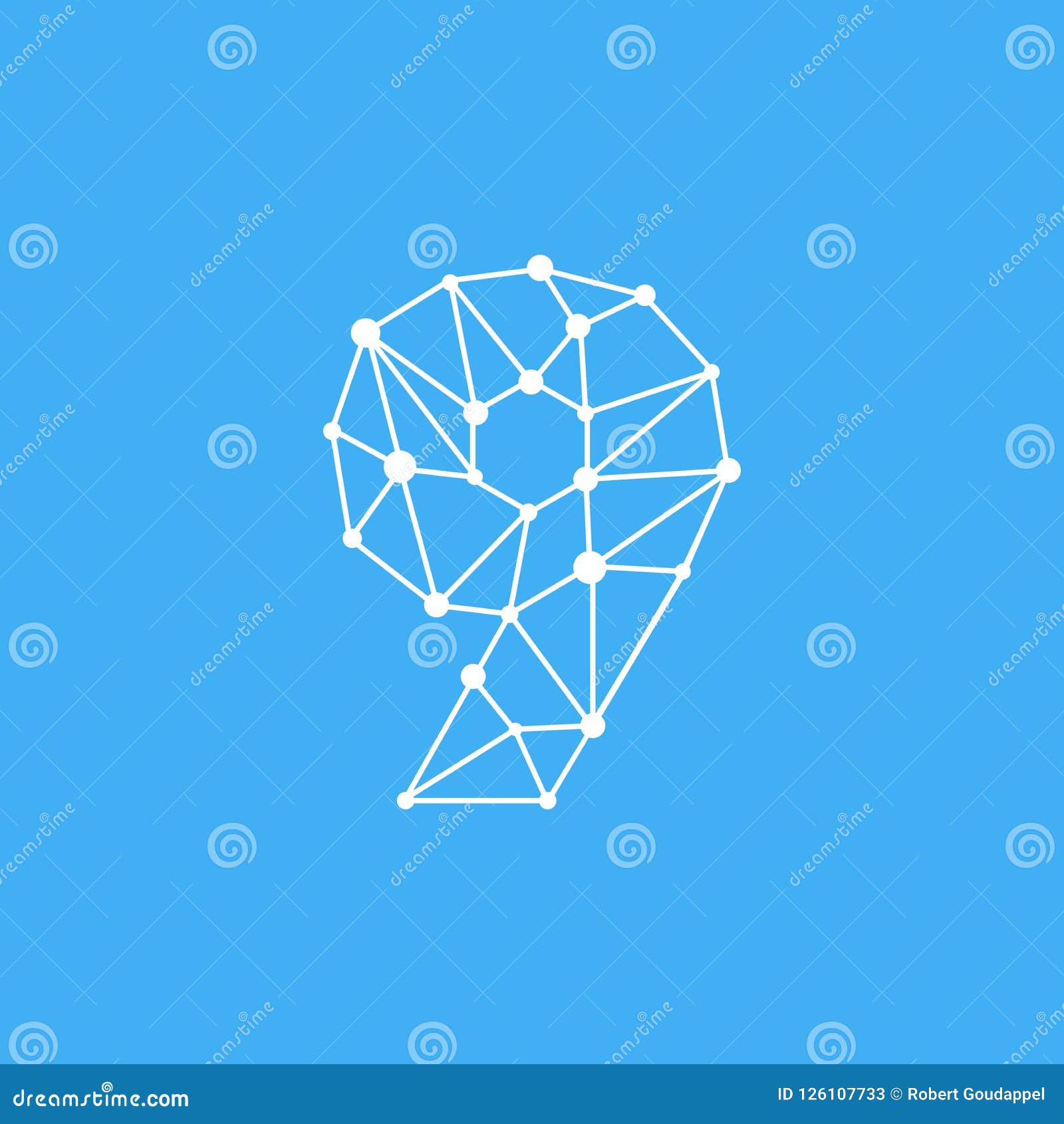 Vector Logo Number 9 Dots Lines Stock Vector - Illustration of company ...