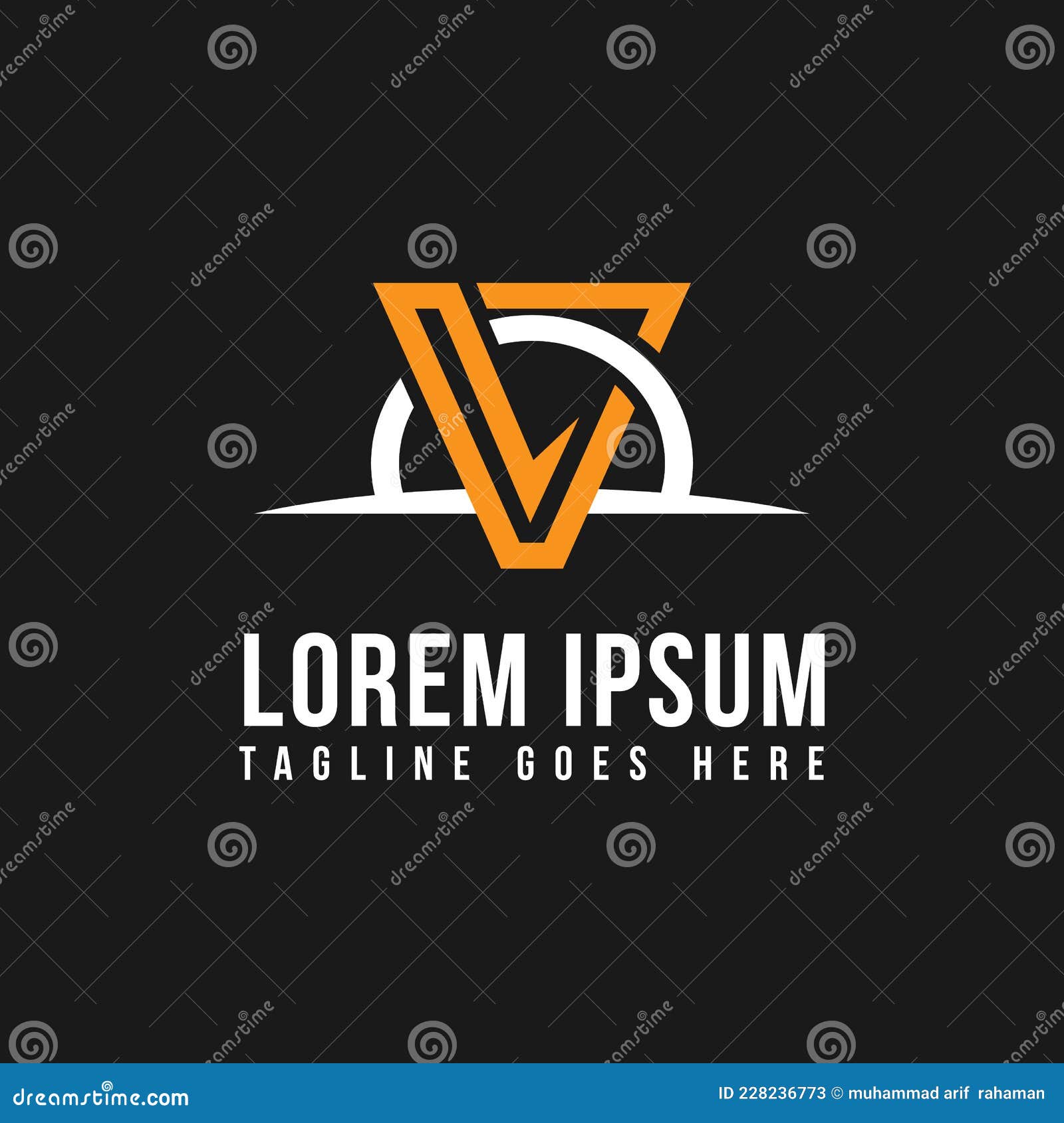 Modern Vector Logotype Initial Letter V Logo for Vlog Logos Stock ...