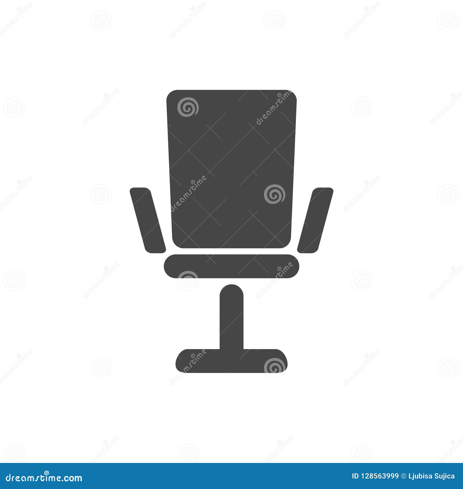 Modern vector office chair stock vector. Illustration of modern - 128563999
