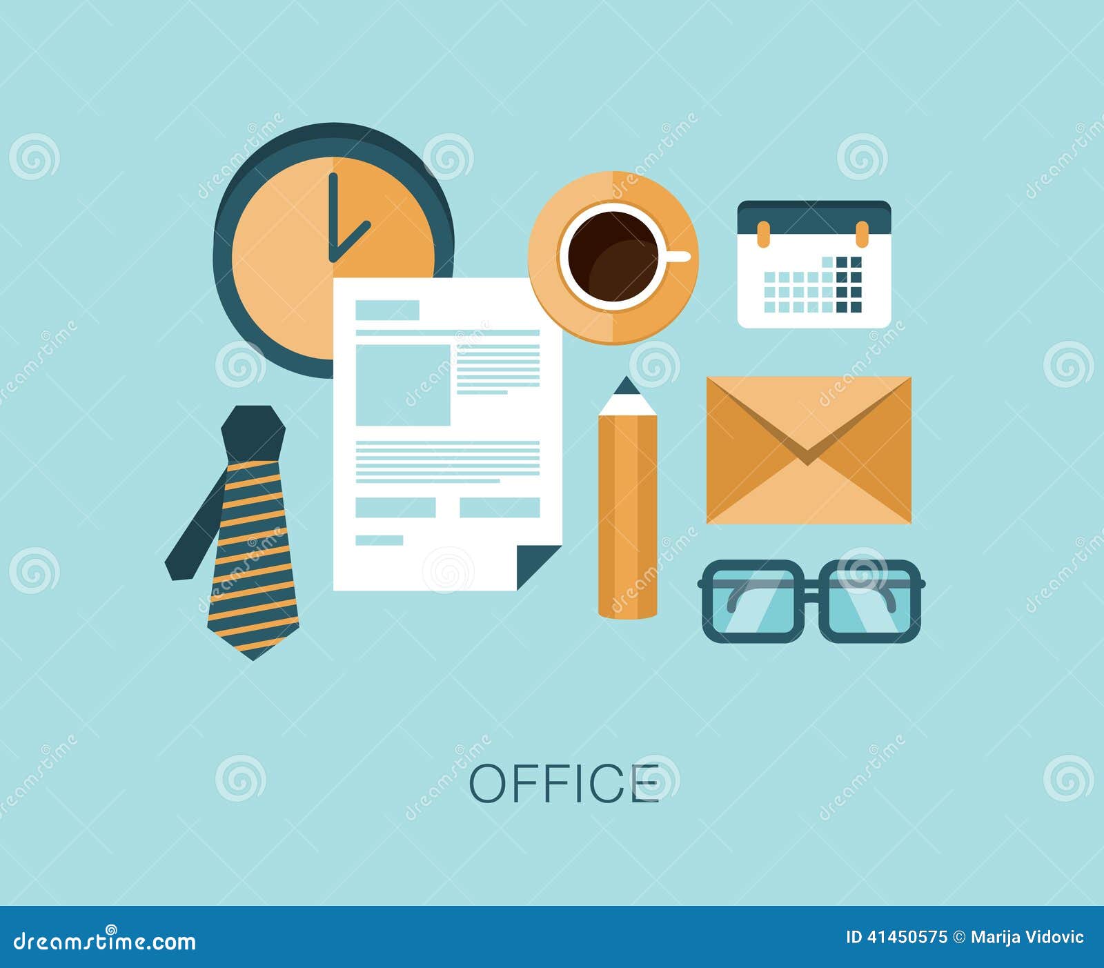 Modern Vector Office Concept Illustration Stock Vector - Illustration ...