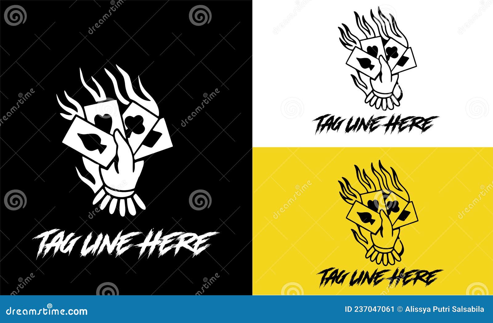 Modern Vector Professional Emblem Poker. Handcard Poker Logo Design ...