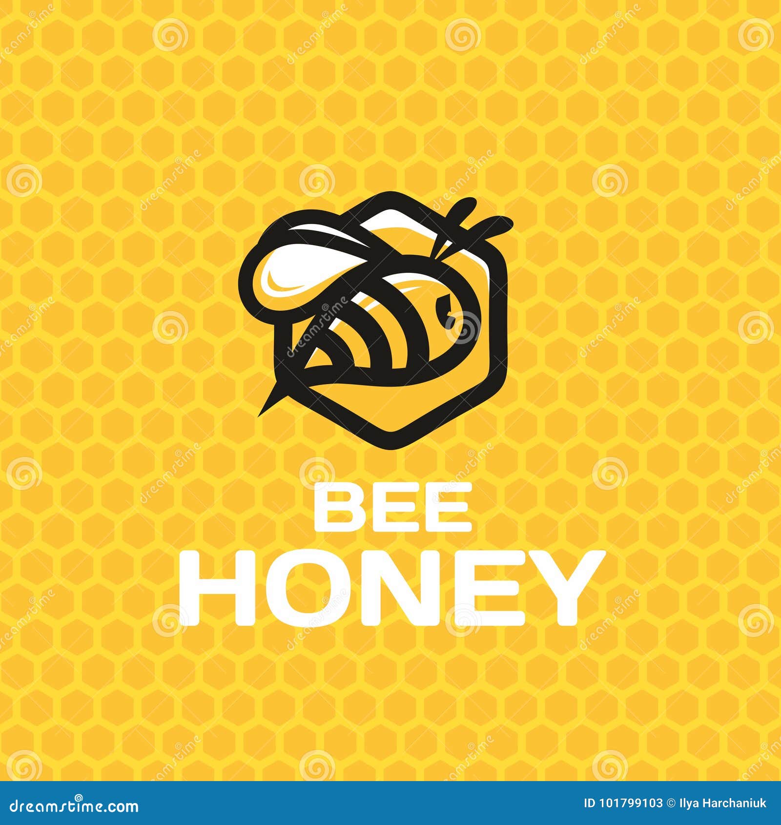 Modern Vector Professional Sign Logo Bee Honey Stock Illustration ...