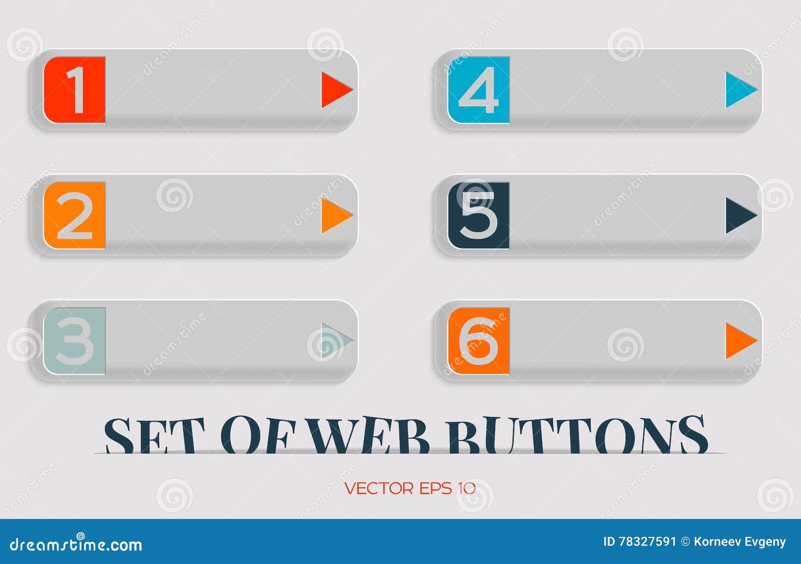 Modern Vector Set of Buttons for Web Site, Can Be Used As an ...