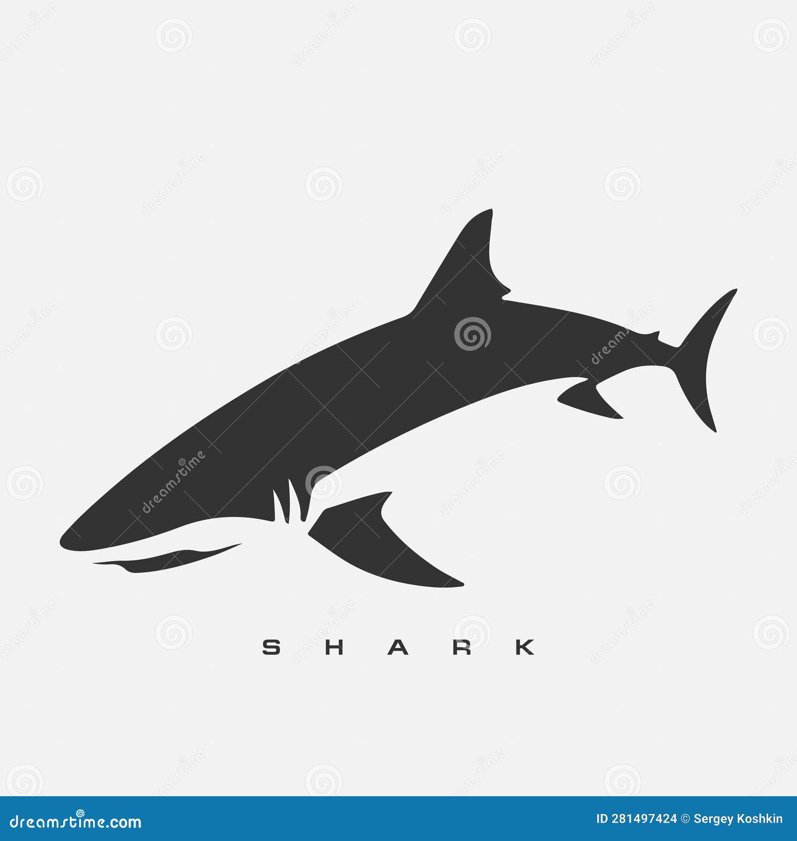 Modern Vector Shark Logo Template. Stock Vector - Illustration of ...