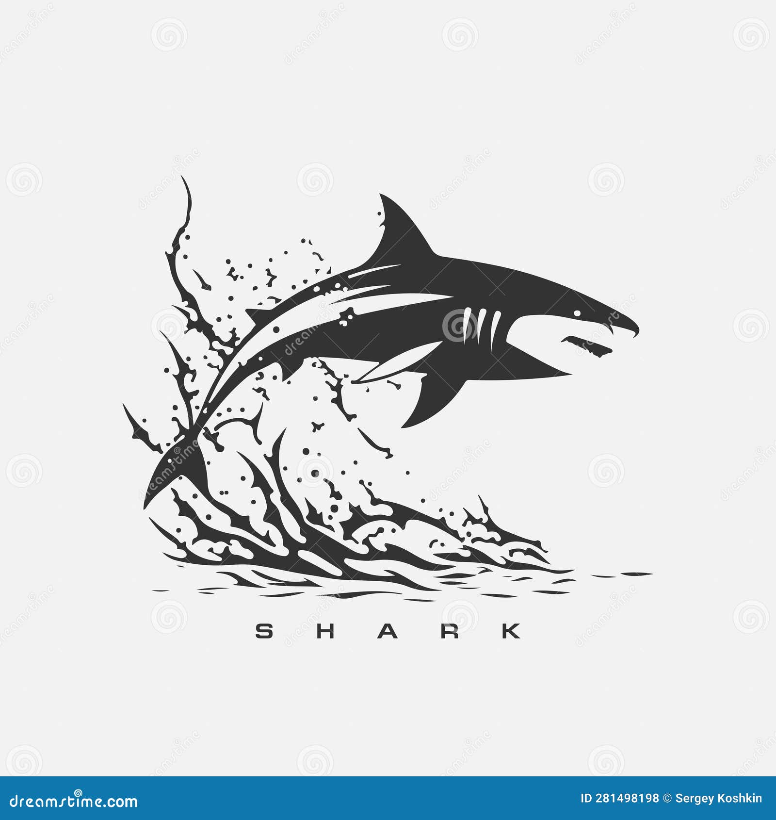 Modern Vector Shark Logo Template. Stock Vector - Illustration of ...