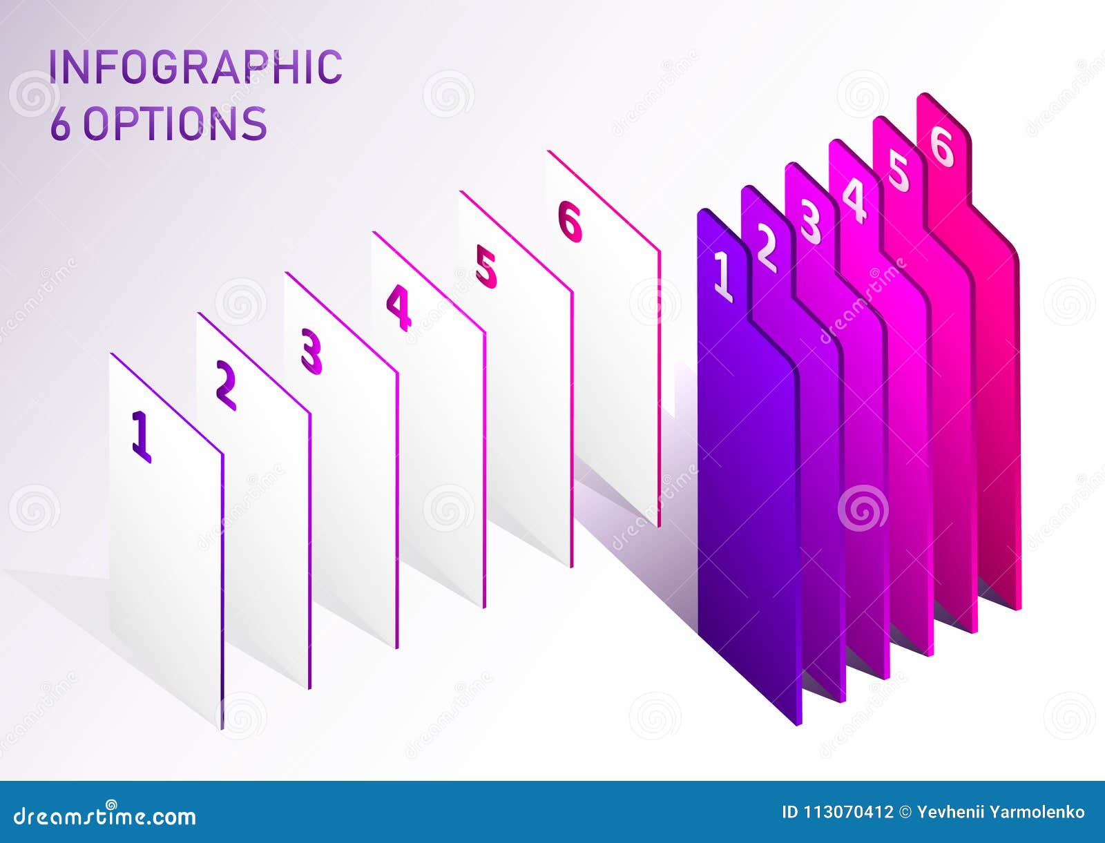 Vector 5 Step 3d Infographic Page Segments Template | CartoonDealer.com ...