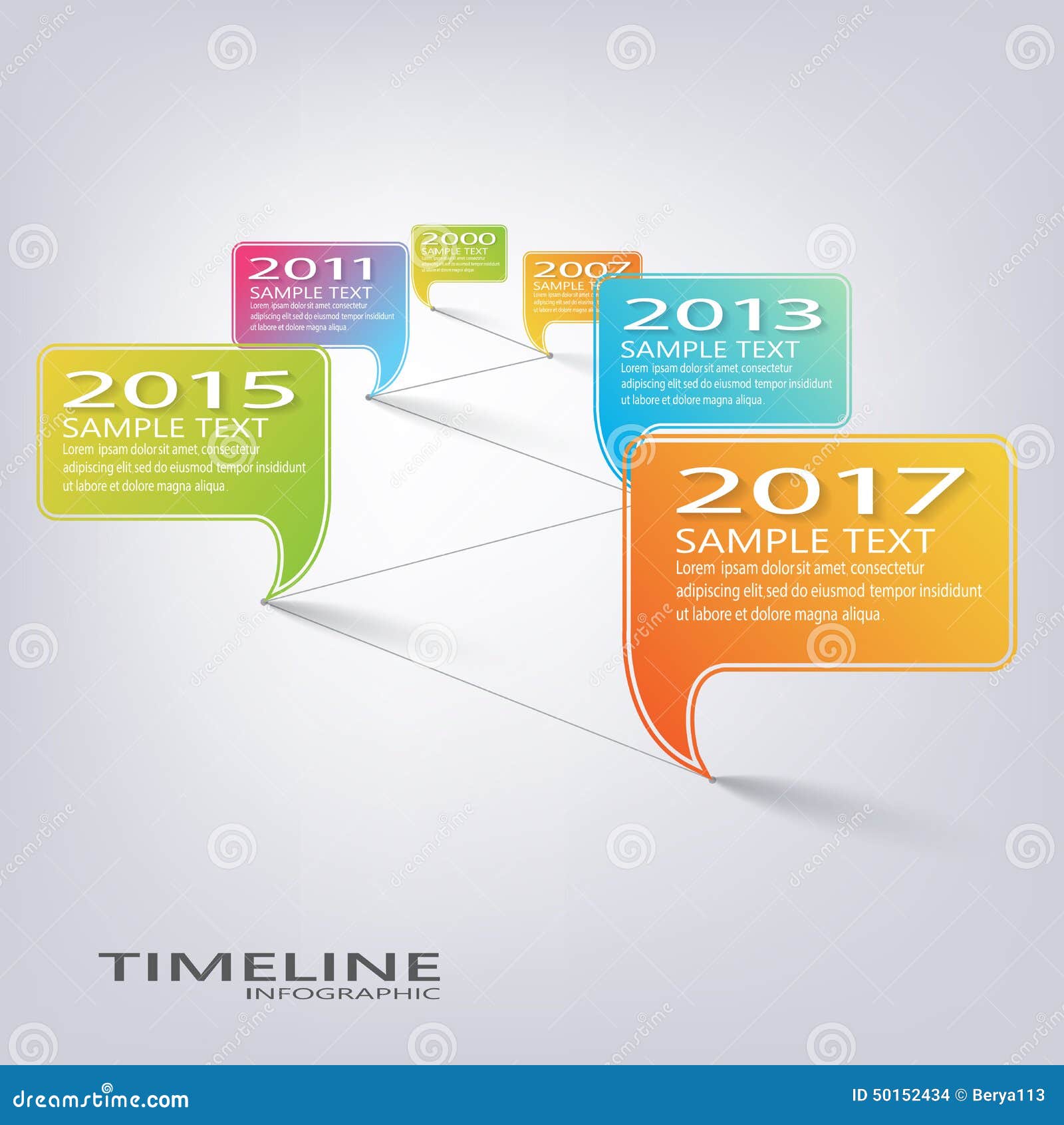 Modern Vector Timeline Design Template Stock Vector - Illustration of ...
