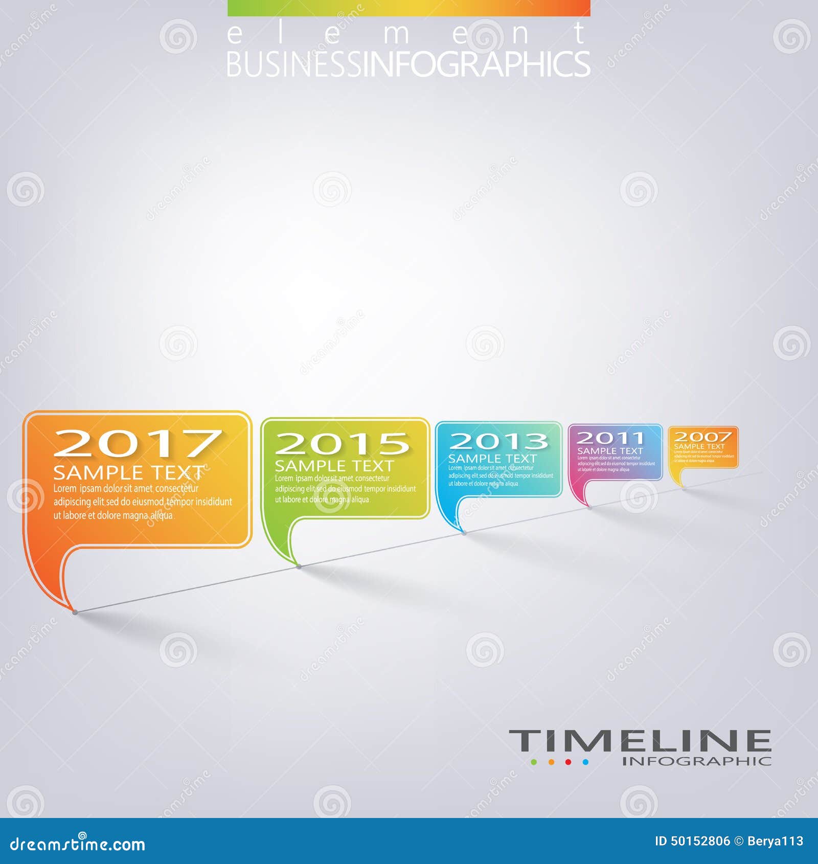 Modern Vector Timeline Design Template Stock Vector - Illustration of ...