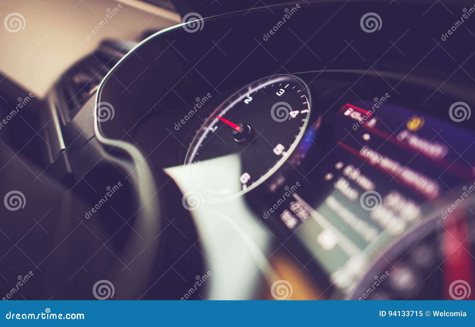 Modern Vehicle Dashboard stock image. Image of powerful - 94133715