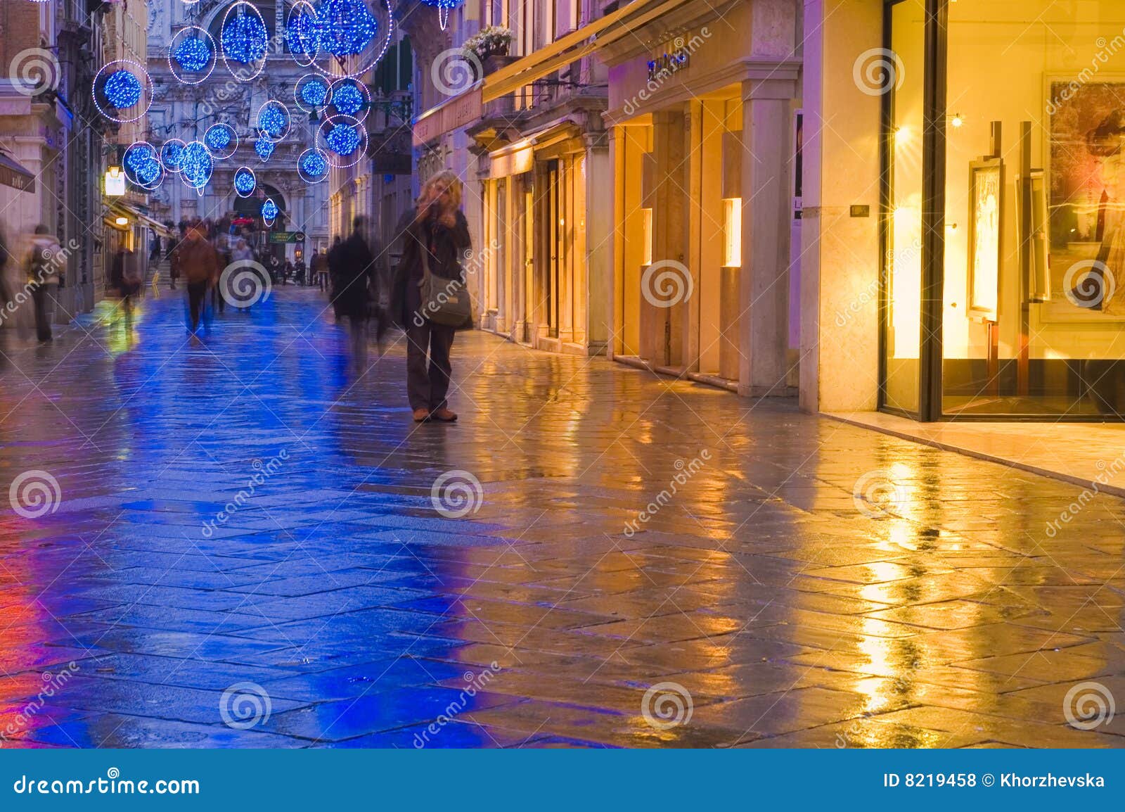 Modern venice at night stock photo. Image of black, building - 8219458