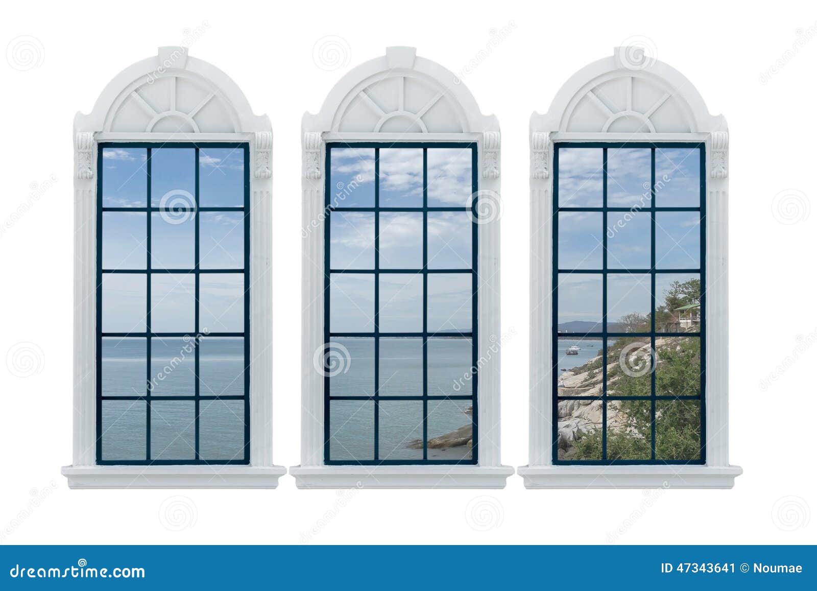 Modern Venster Met Het Knippen Van Weg Stock Illustratie - Illustration ...