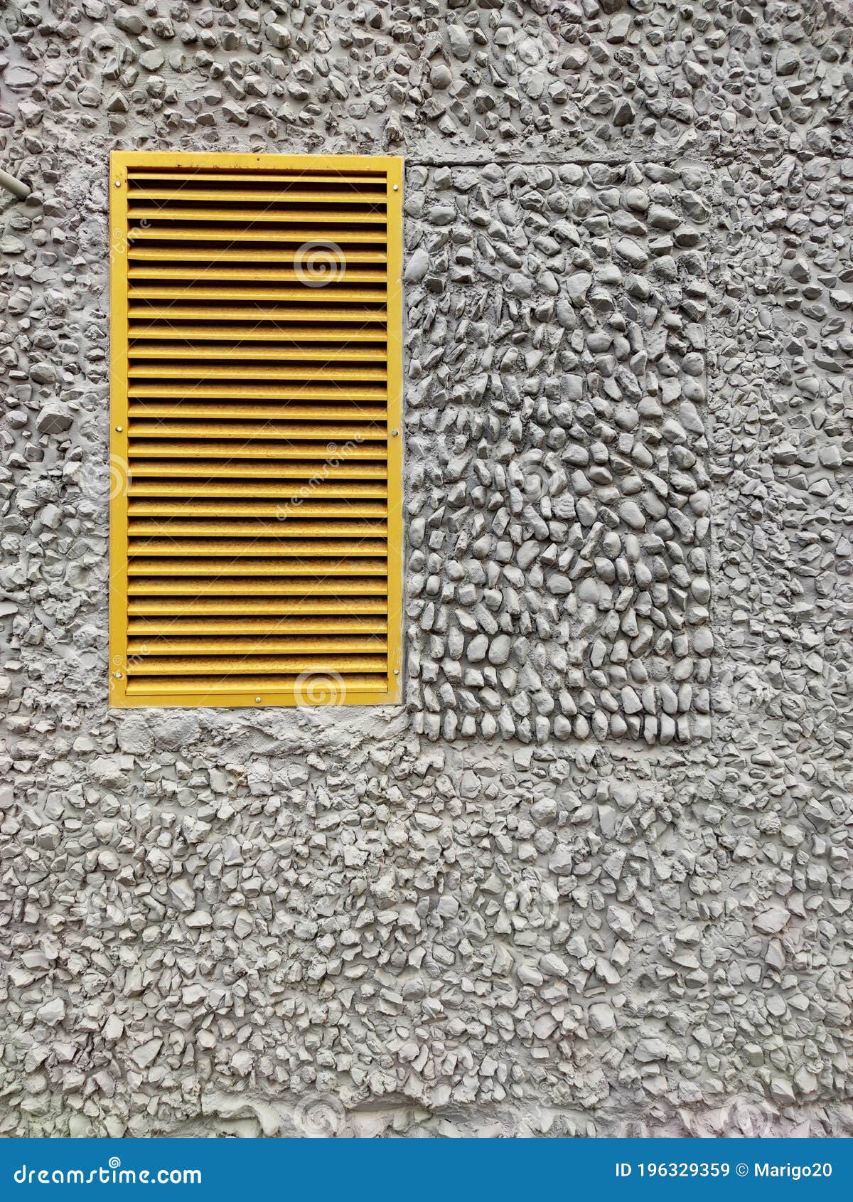 Modern Ventilation Design in the Form of a Window Decorated with Stone ...