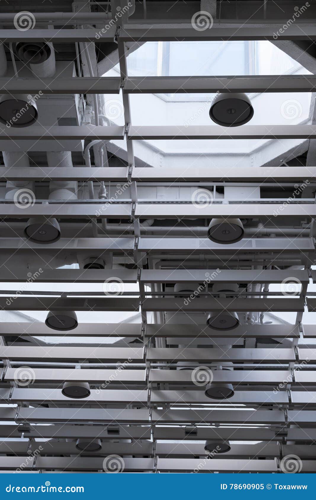 Modern Ventilation System in a Hall Stock Image - Image of industrial ...