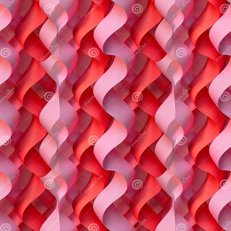 Modern Versatile Minimalist Artistic Seamless 3d Red Pink Pattern Stock ...