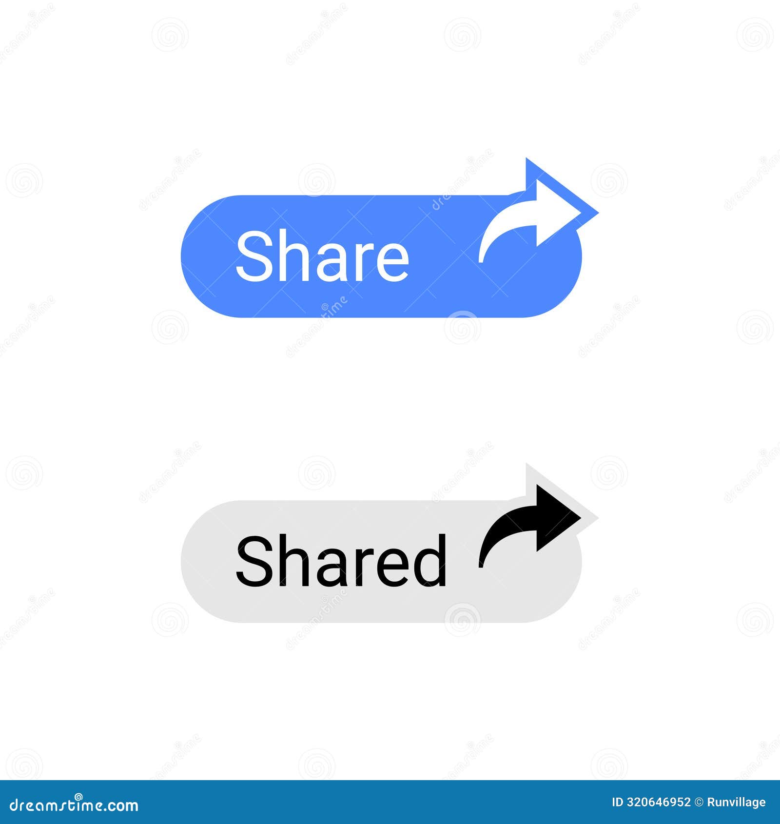 A Modern and Versatile Share Button Design Stock Vector - Illustration ...