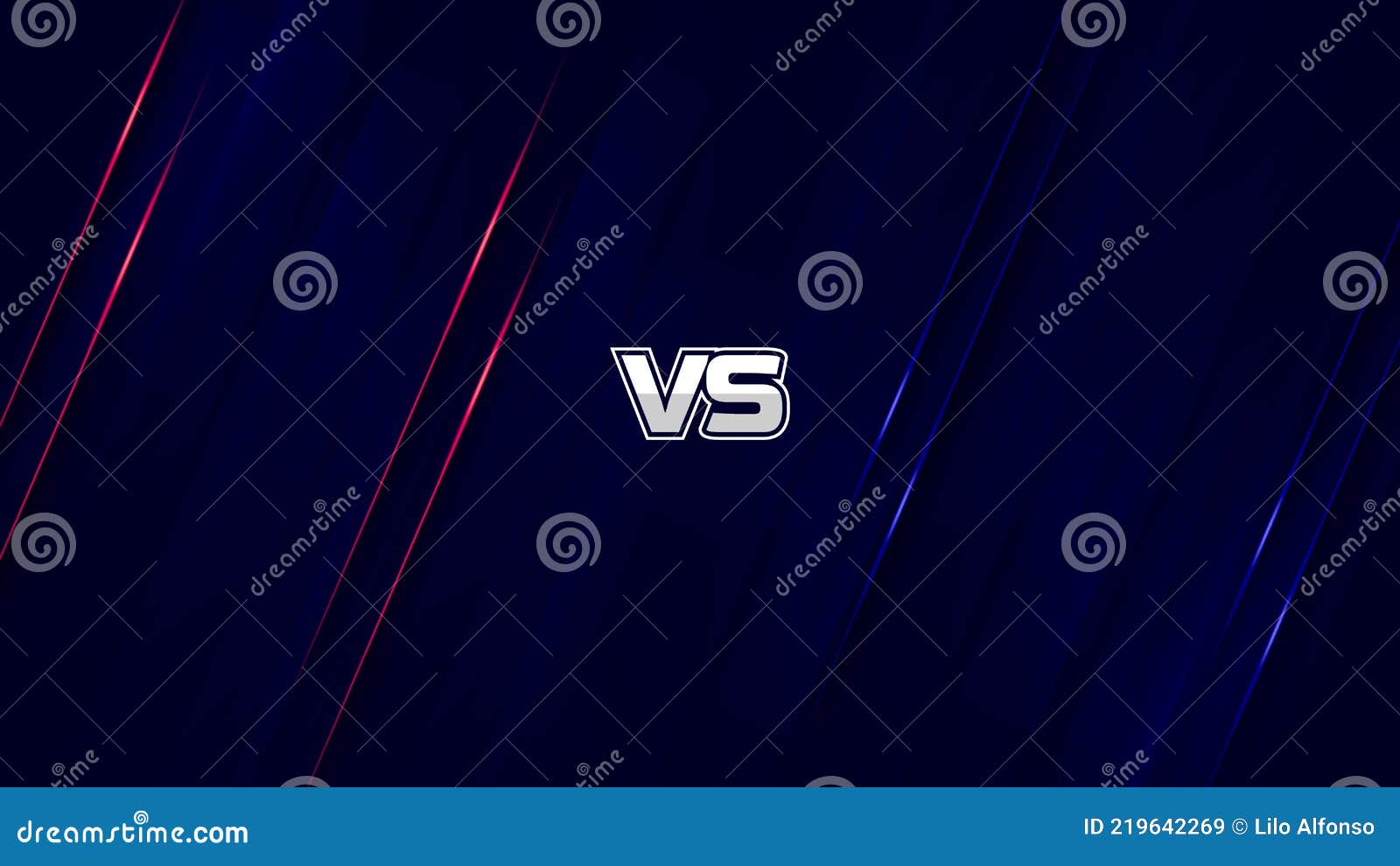 Modern Versus Battle Background. Vs Battle Headline With Lightning Bolt ...