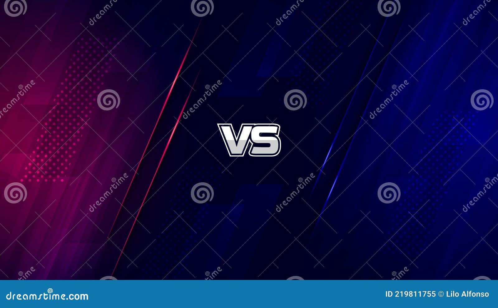 Modern Versus Battle Background. Vs Battle Headline With Lightning Bolt ...