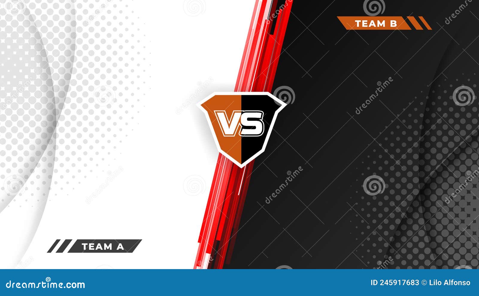 Modern Versus Battle Background. Vs Battle Headline With Lightning Bolt ...