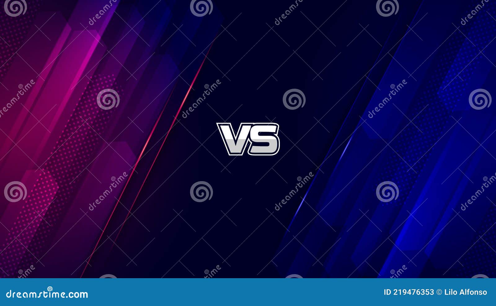 Modern Versus Battle Background. Vs Battle Headline With Lightning Bolt ...